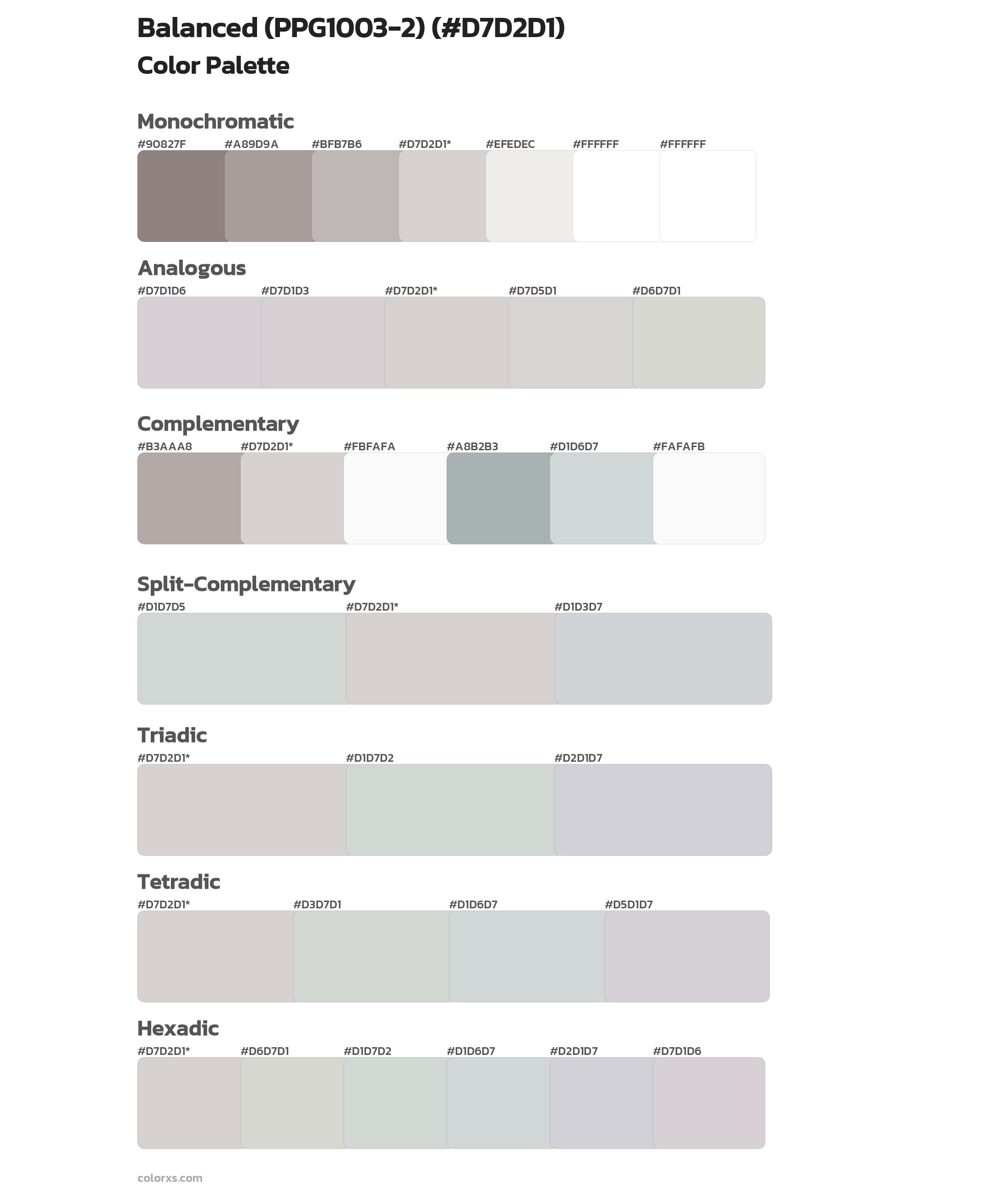 PPG Paints Balanced (PPG1003-2) Paint coordinating colors and palettes ...