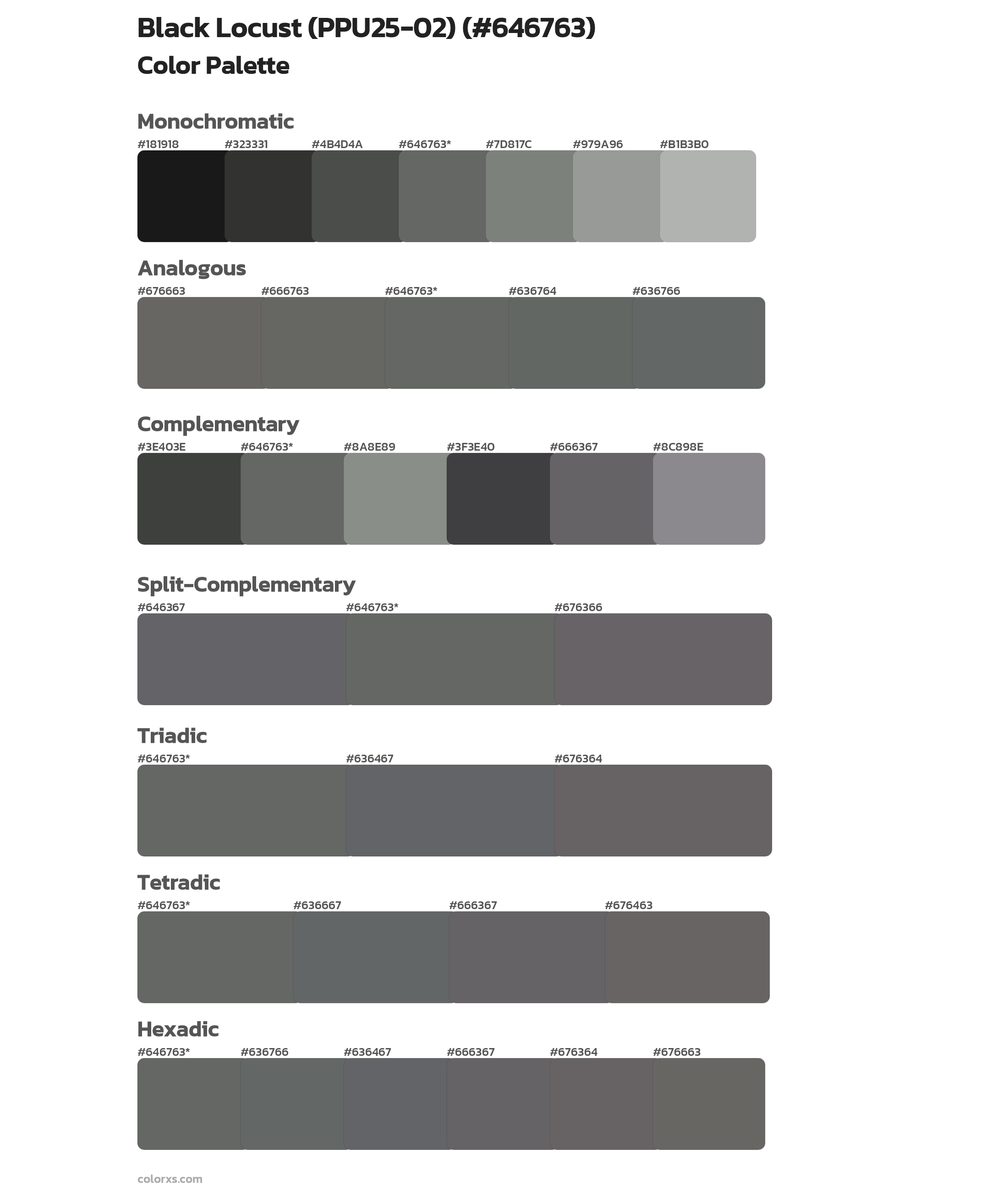 Behr Black Locust (PPU25-02) Paint coordinating colors and palettes ...