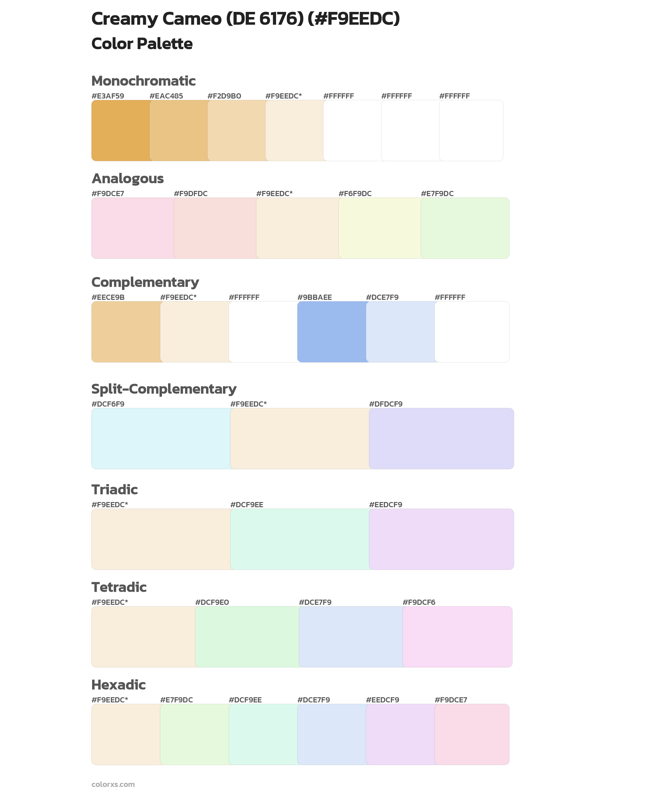 Dunn-Edwards Creamy Cameo (DE 6176) Paint coordinating colors and ...