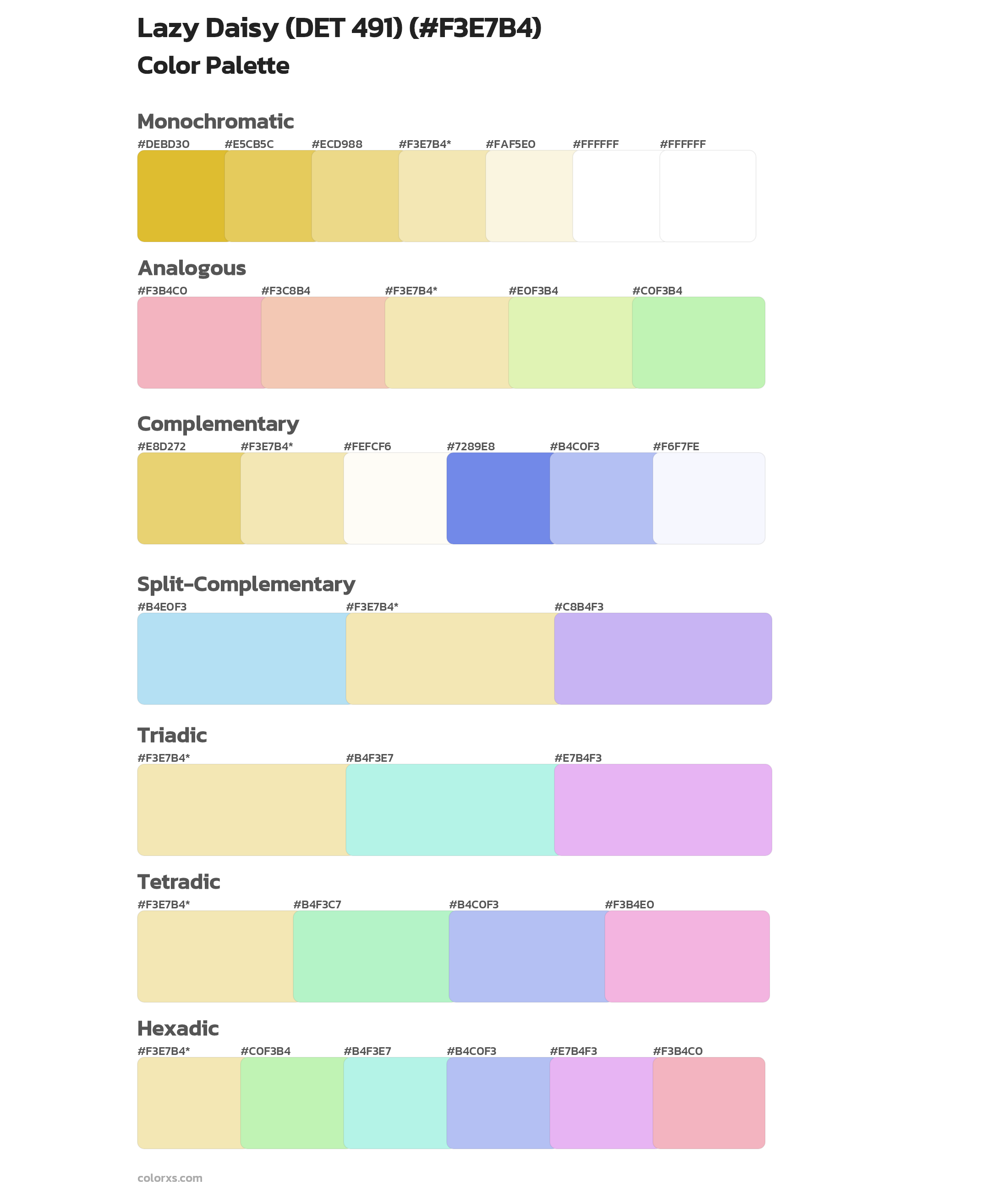 Dunn-Edwards Lazy Daisy (DET 491) Paint coordinating colors and ...