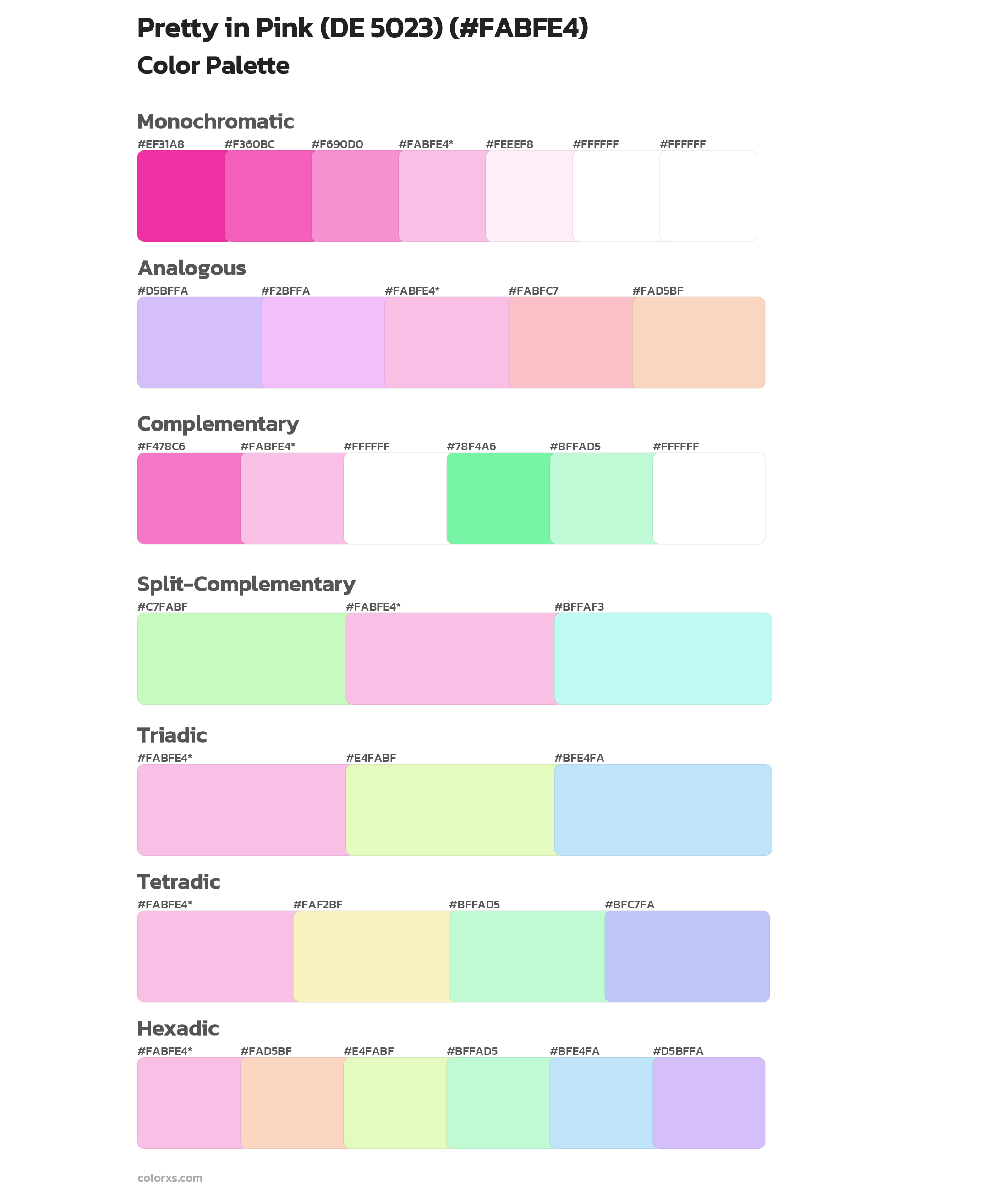 Dunn-Edwards Pretty in Pink (DE 5023) Paint coordinating colors and ...