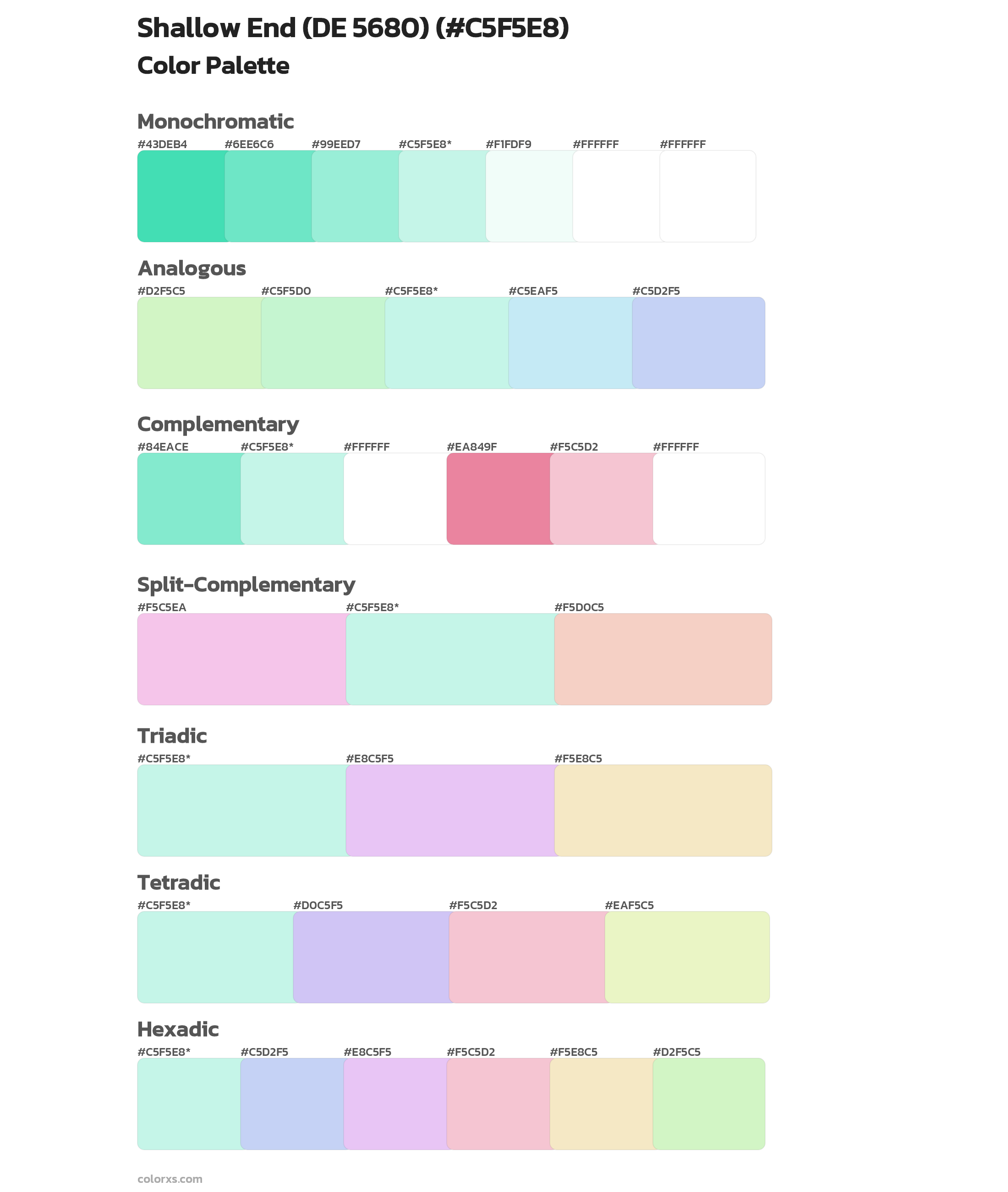Dunn-Edwards Shallow End (DE 5680) Paint coordinating colors and ...