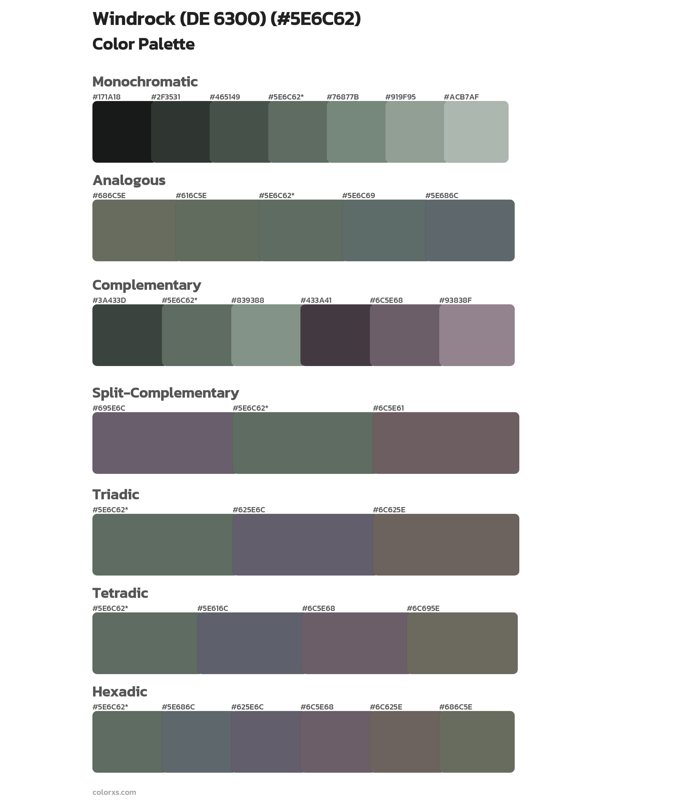 Dunn-Edwards Windrock (DE 6300) Paint coordinating colors and palettes ...