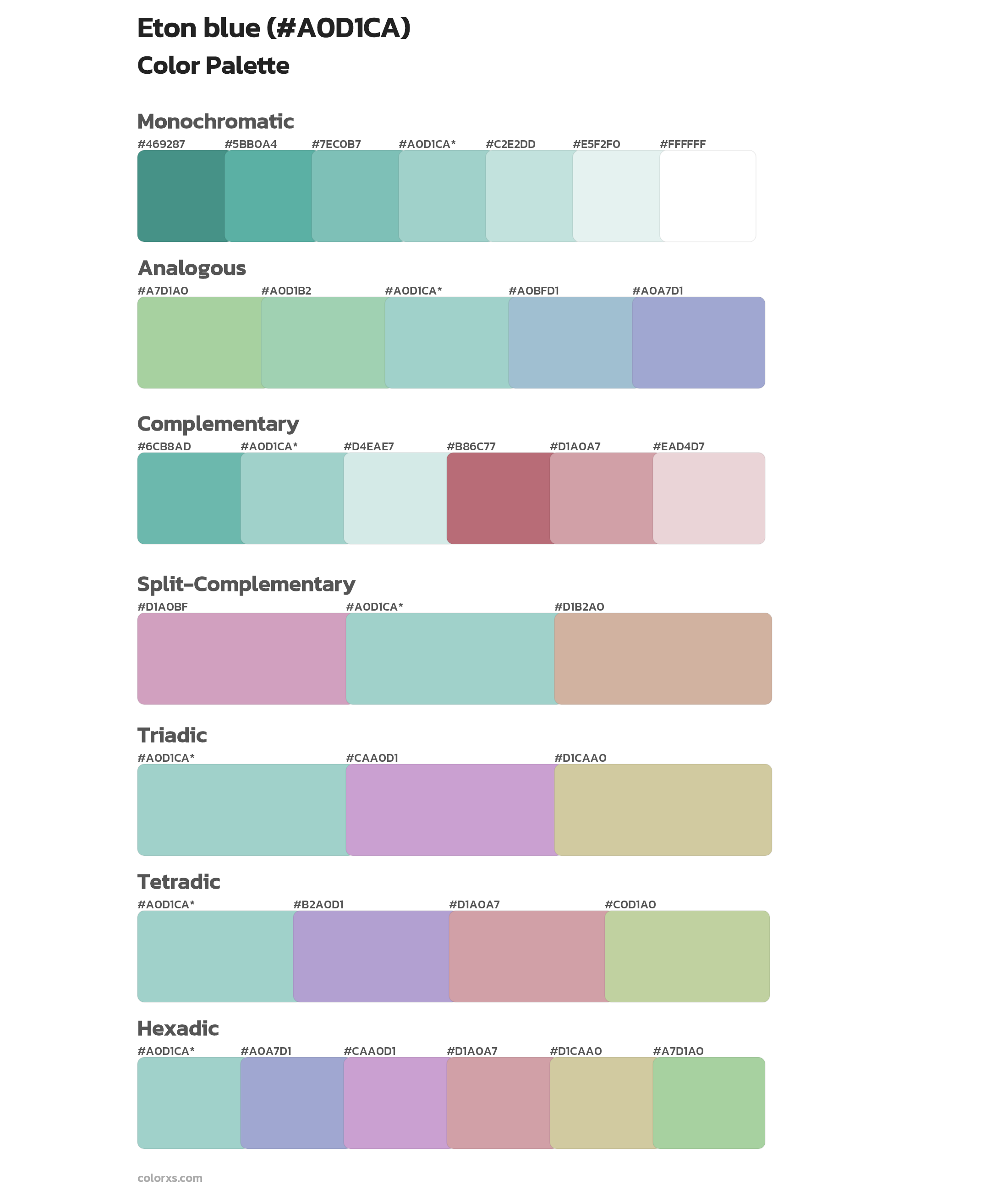 Eton blue color palettes - colorxs.com