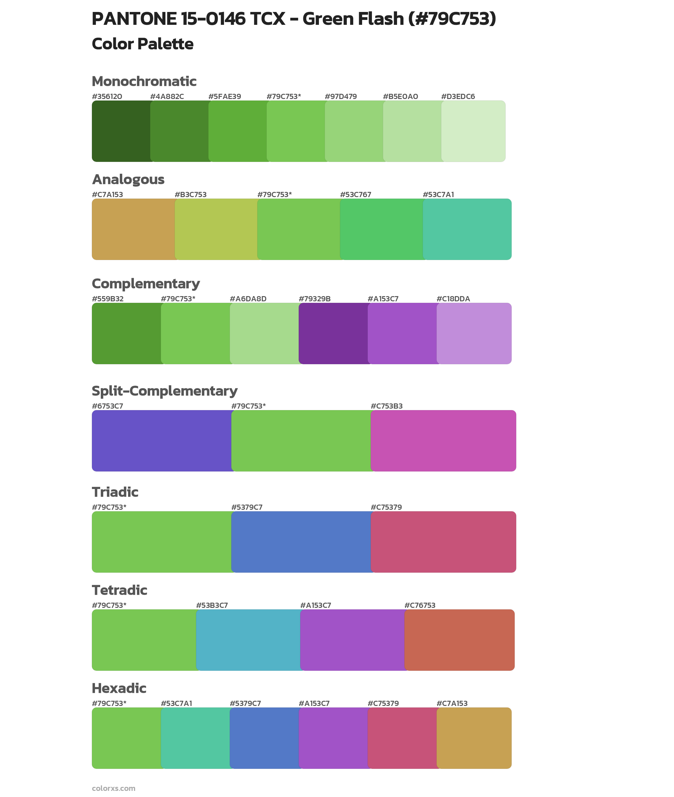 PANTONE 15-0146 TCX - Green Flash color palettes - colorxs.com