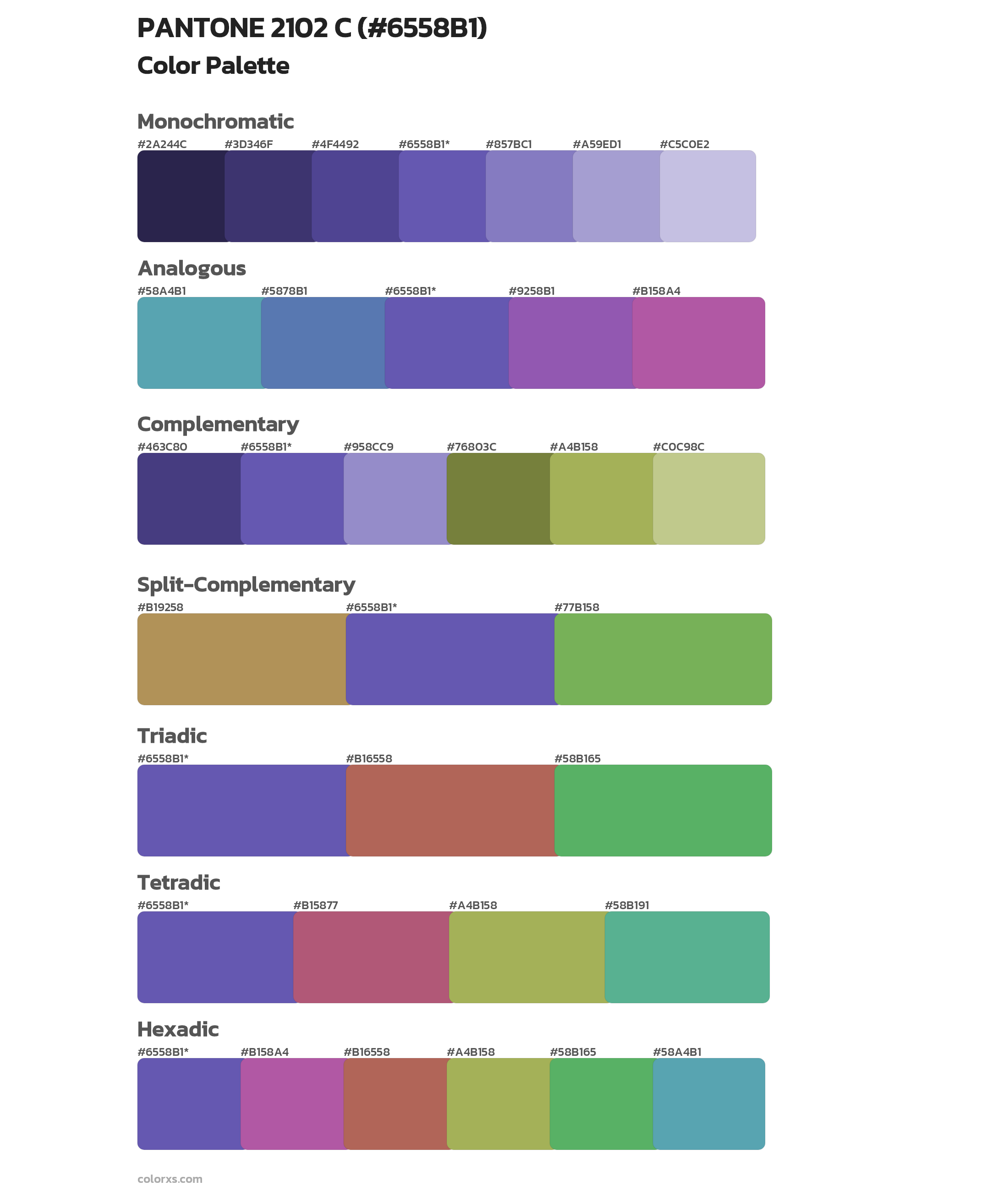 PANTONE 2102 C color palettes - colorxs.com