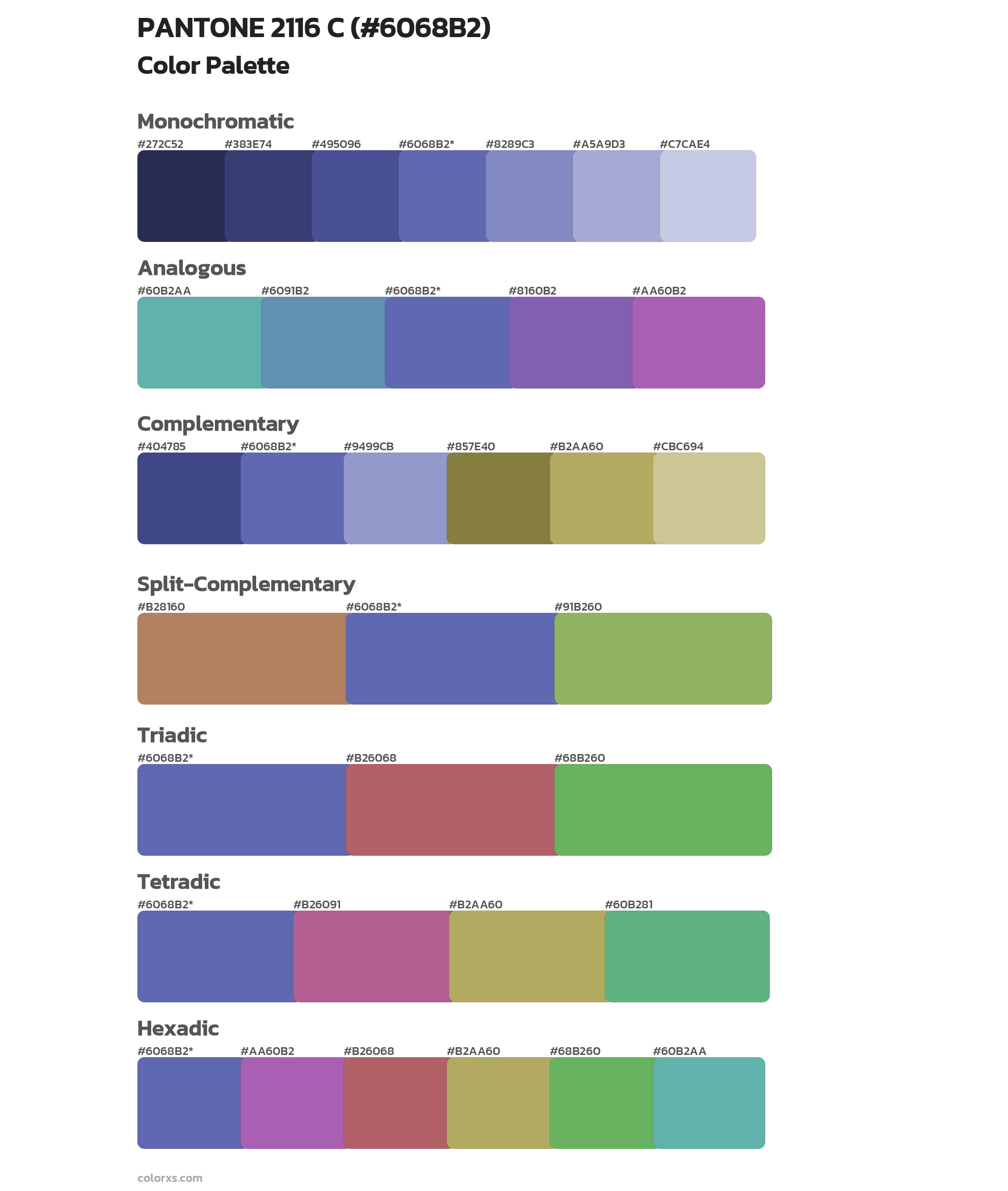 PANTONE 2116 C color palettes - colorxs.com