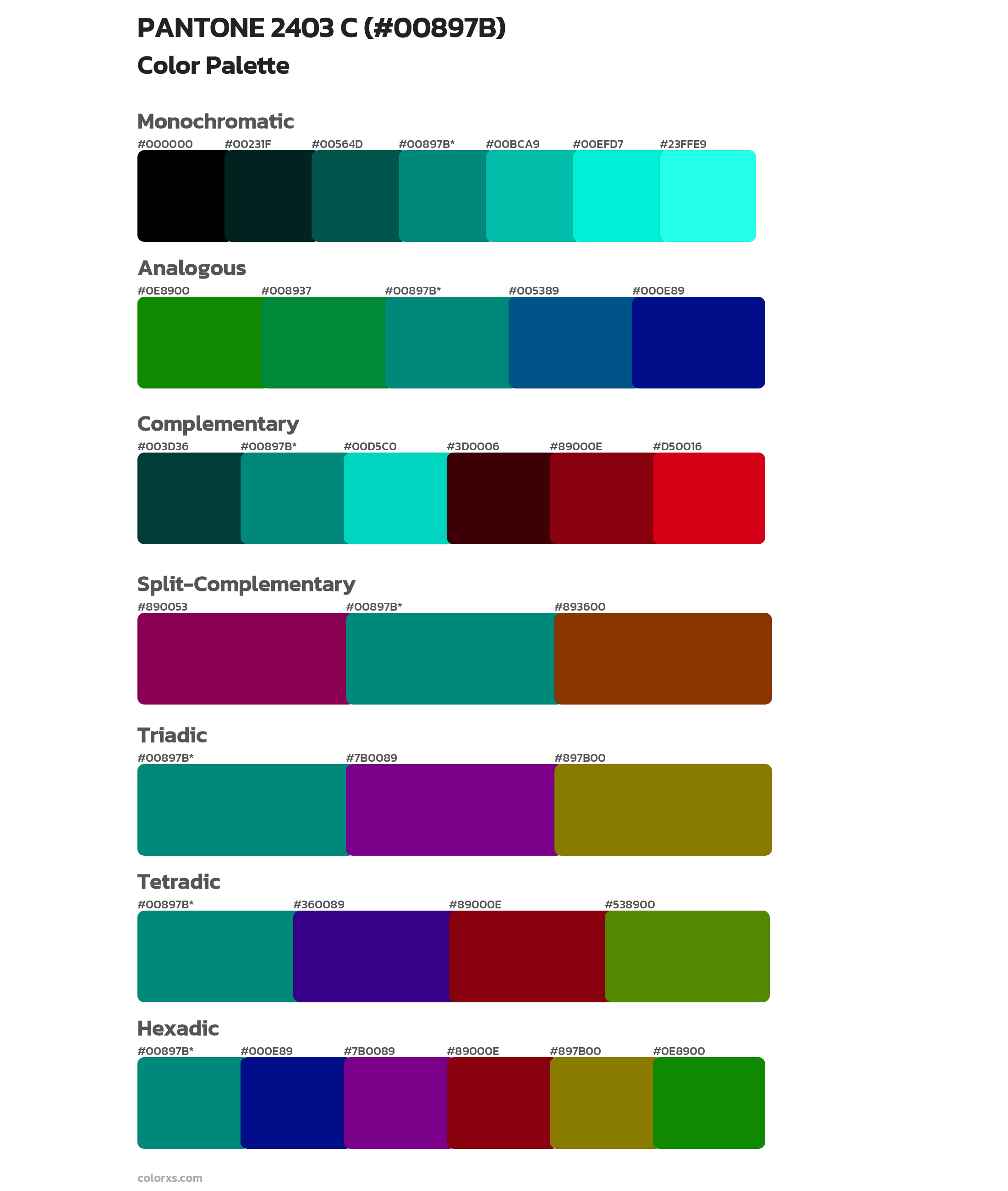 PANTONE 2403 C color palettes - colorxs.com