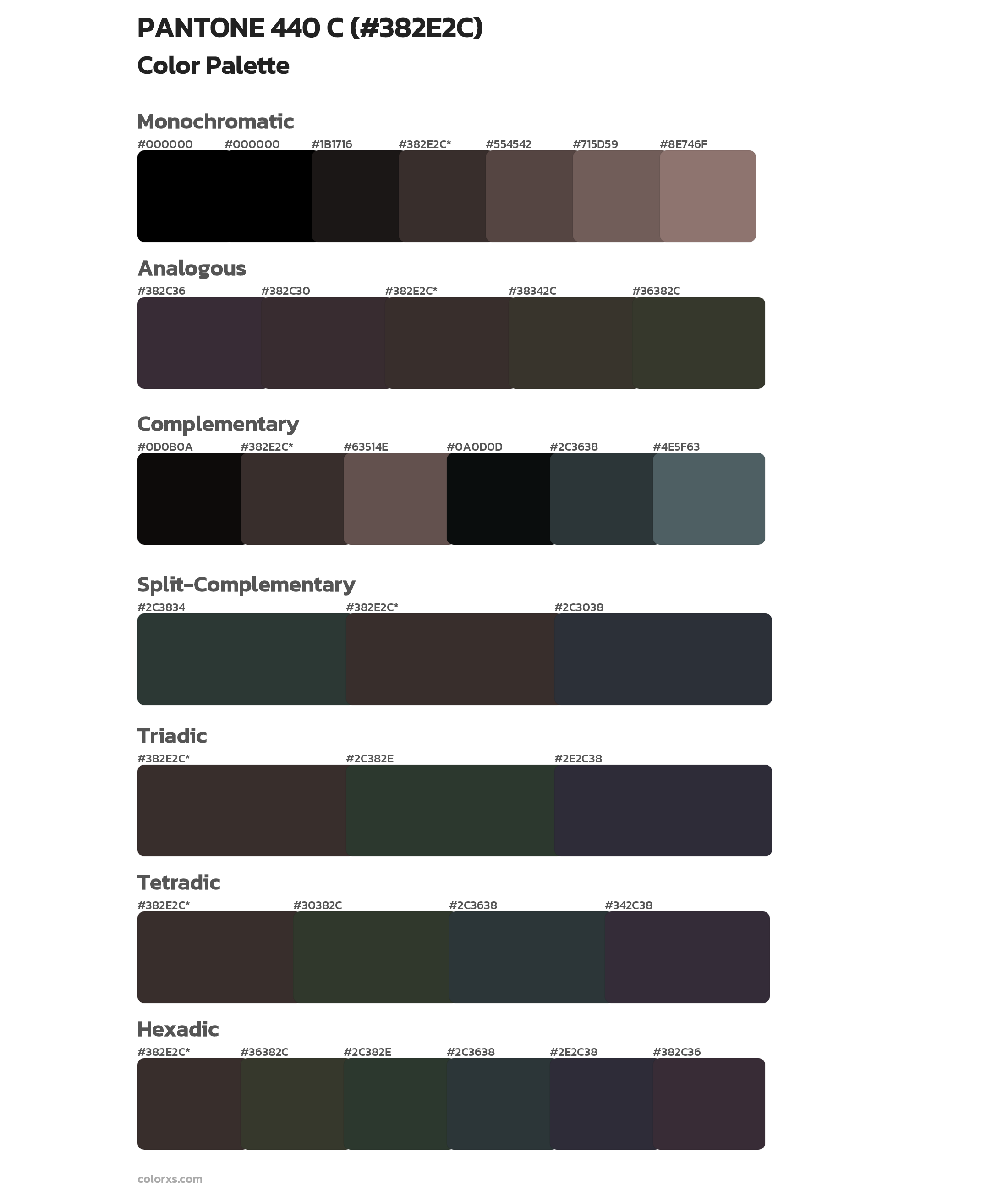 PANTONE 440 C Color Palettes And Color Scheme Combinations Colorxs