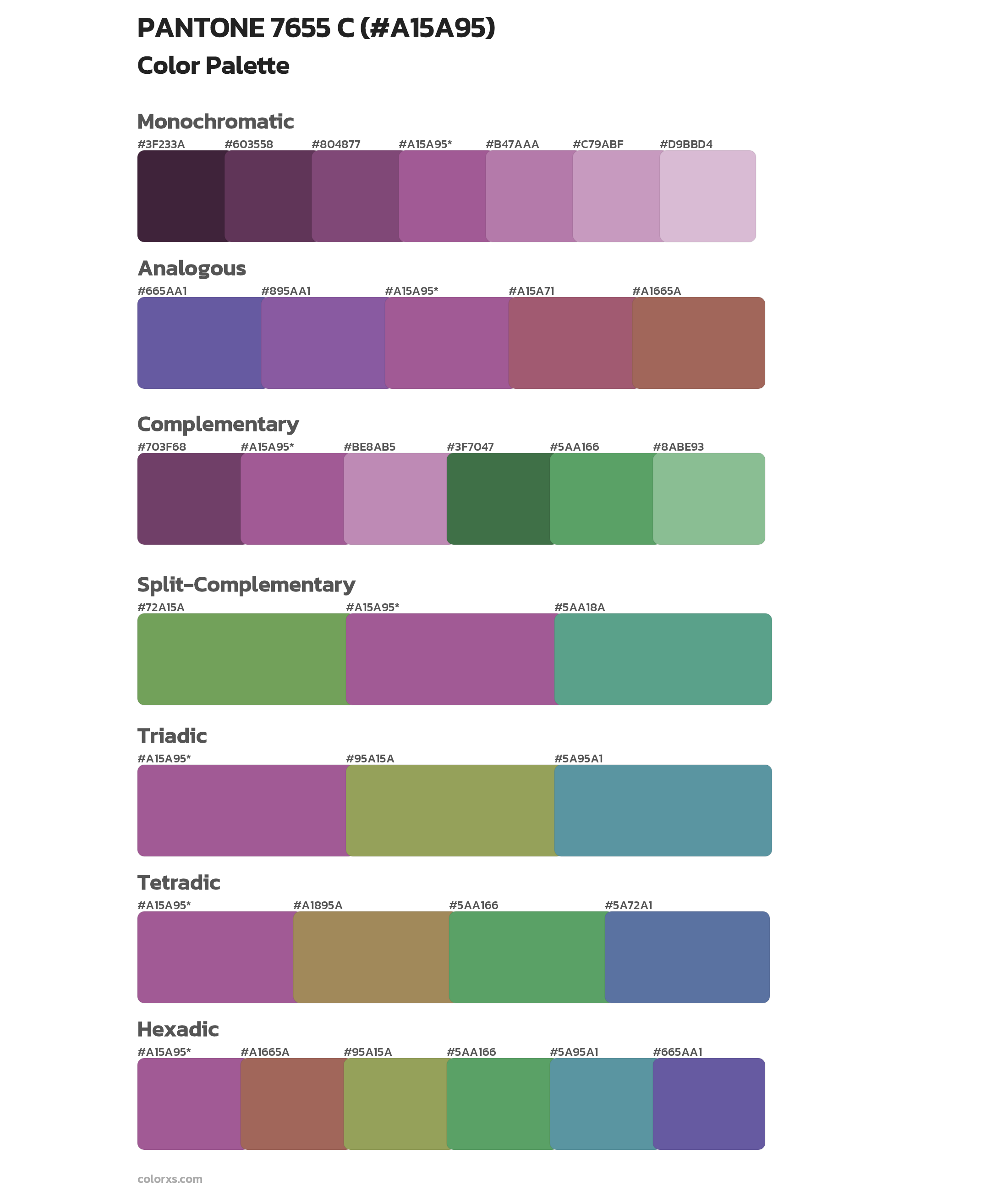 PANTONE 7655 C color palettes - colorxs.com