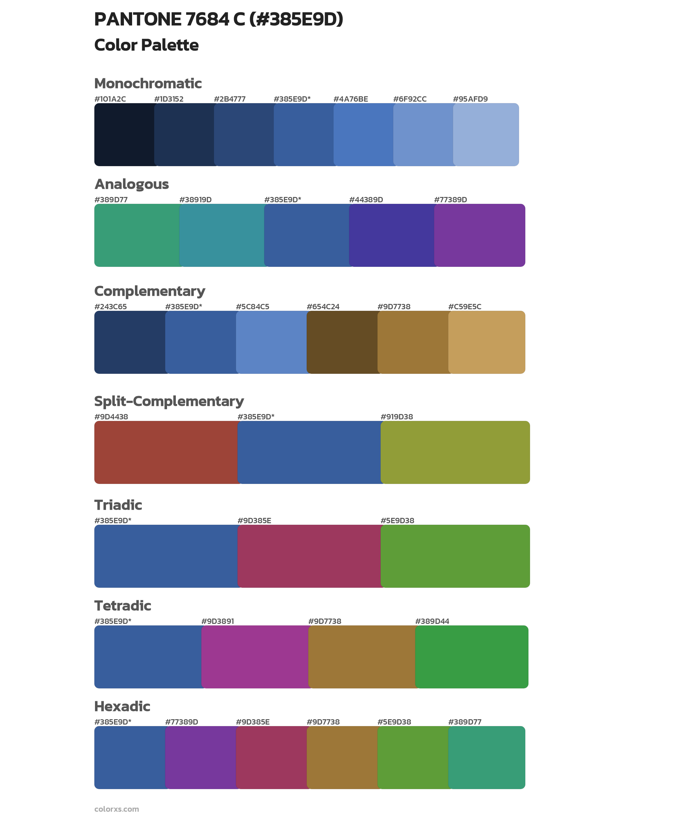 PANTONE 7684 C color palettes - colorxs.com