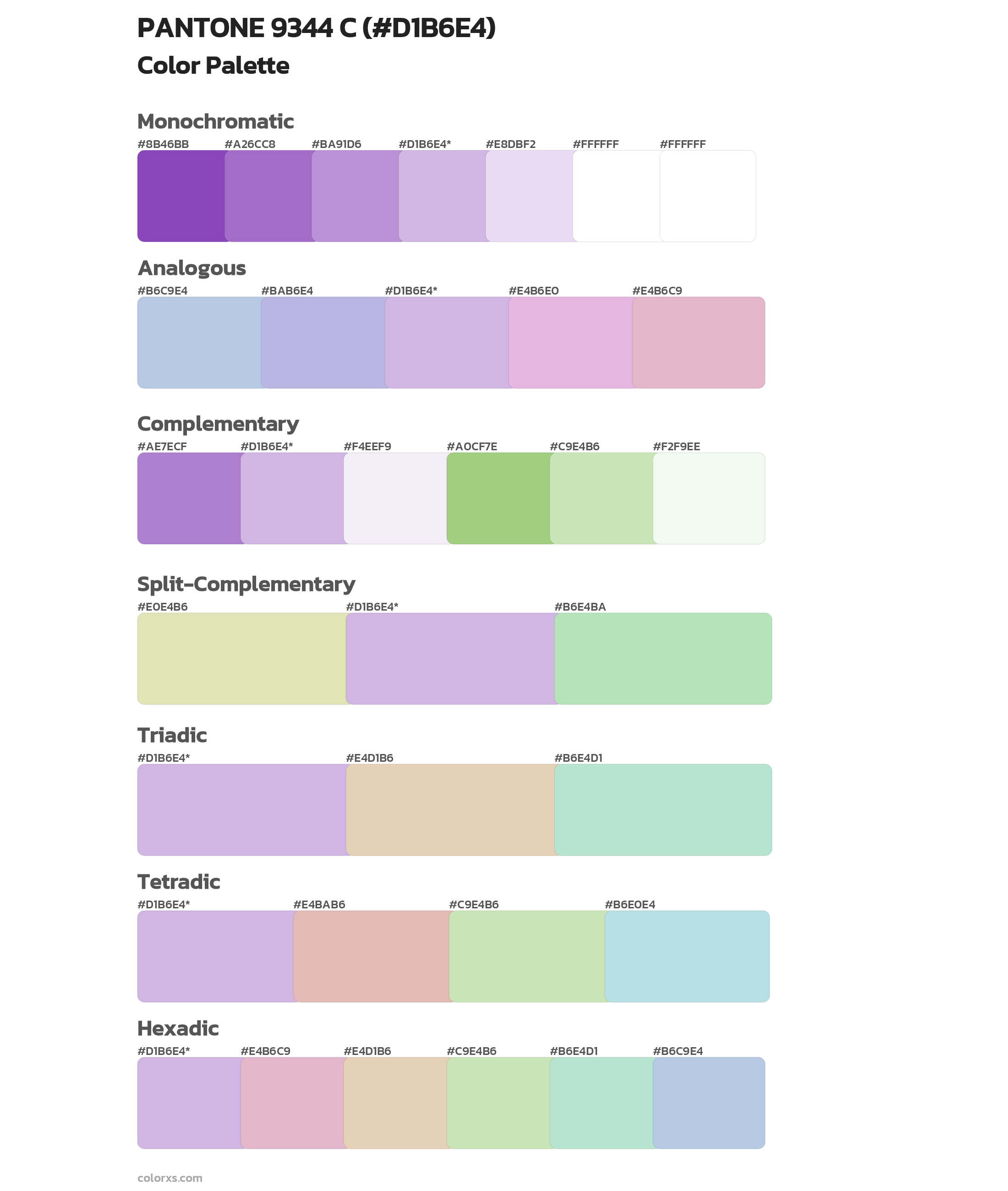 PANTONE 9344 C color palettes - colorxs.com