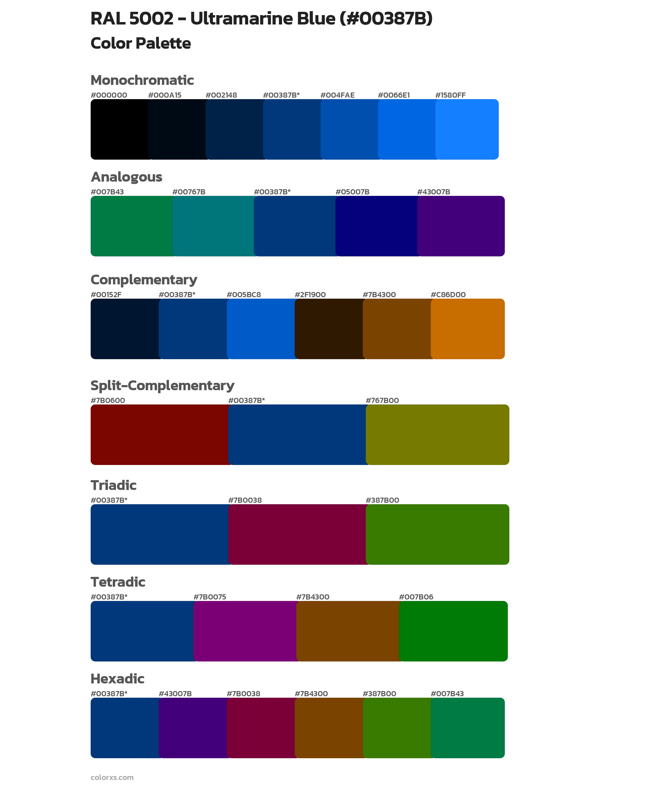 RAL 5002 Ultramarine Blue Color Palettes Colorxs RAL 5002 Ultramarine Blue Color Palettes Colorxs