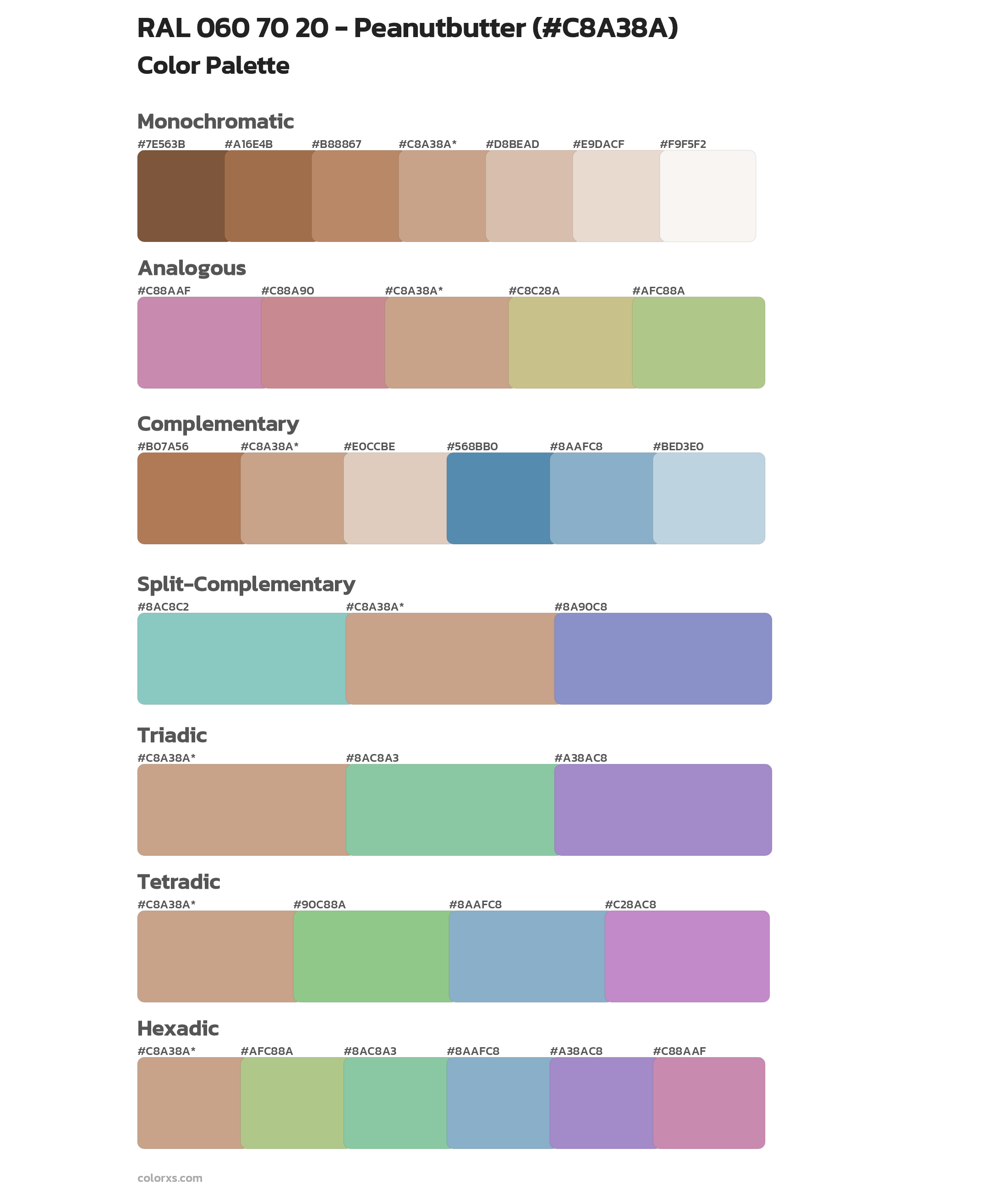 RAL 060 70 20 - Peanutbutter color palettes and color scheme ... RAL 060 70 20 - Peanutbutter color palettes and color scheme ...