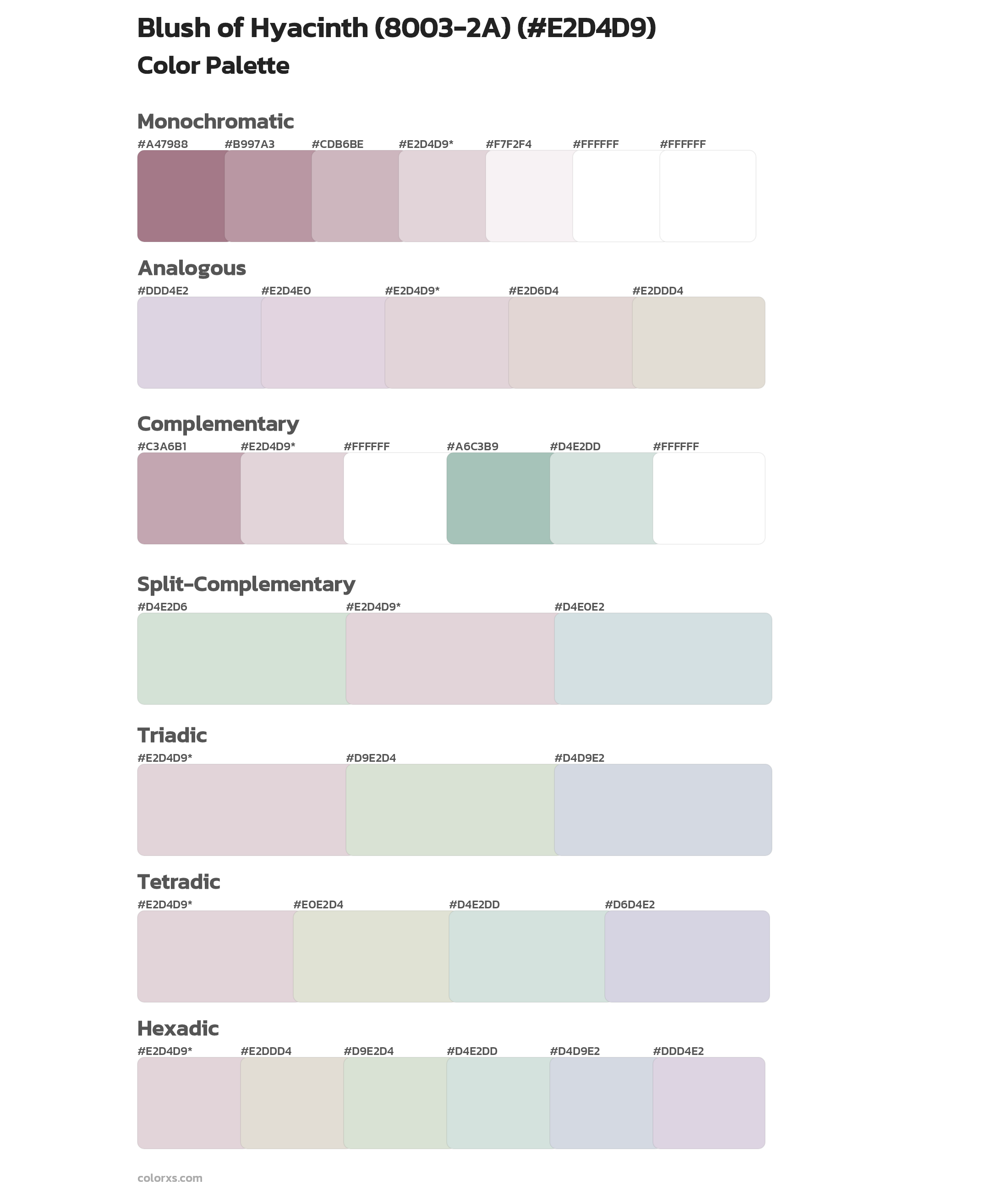 Valspar Blush of Hyacinth (8003-2A) Paint coordinating colors and ...
