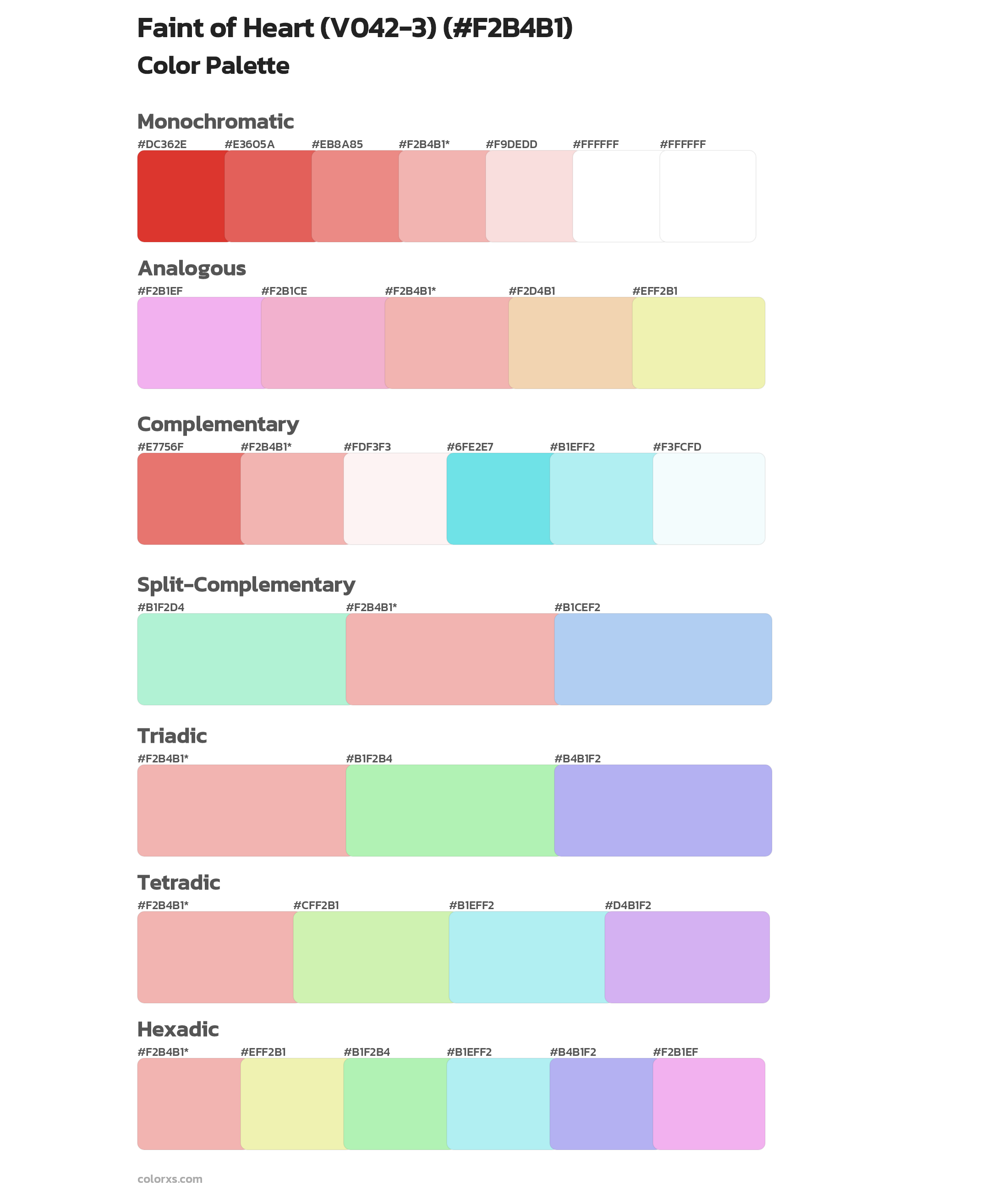Valspar Faint of Heart (V042-3) Paint coordinating colors and palettes ...
