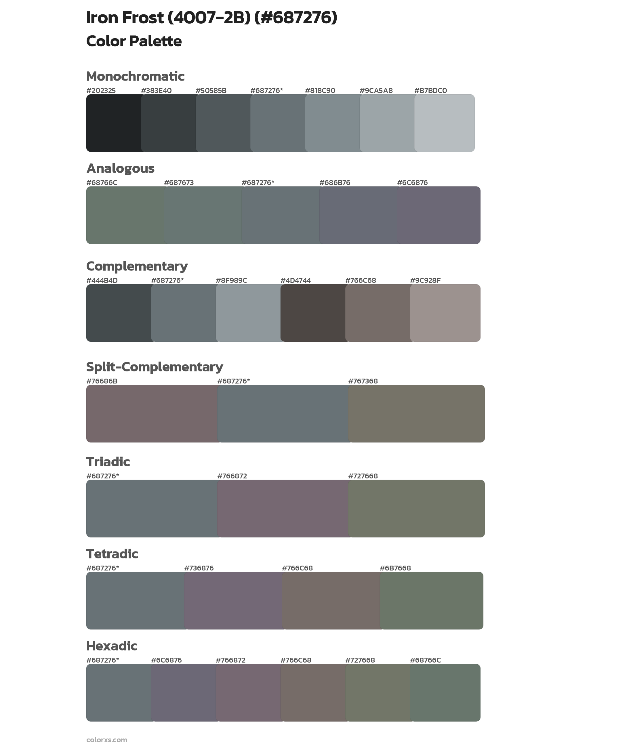 Valspar Iron Frost (4007-2B) Paint coordinating colors and palettes ...