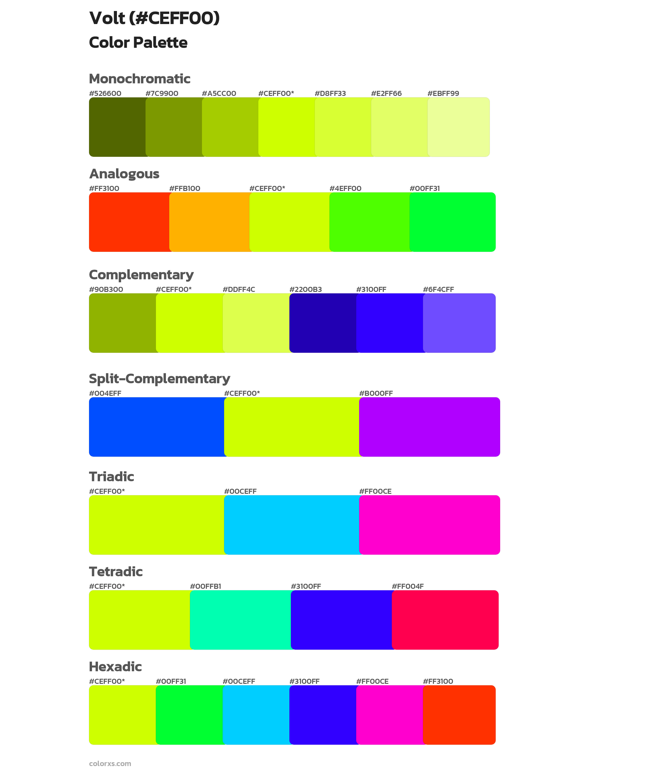 Volt Color Palettes Colorxs Volt Color Palettes Colorxs