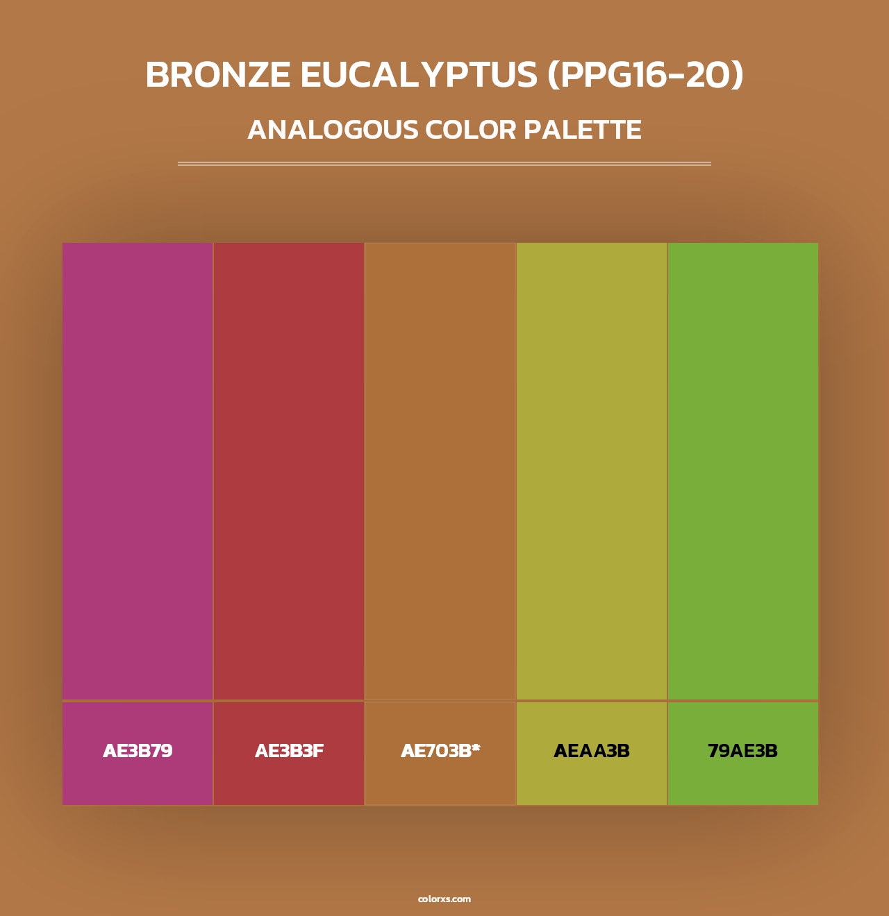 PPG Paints Bronze Eucalyptus (PPG16-20) Paint coordinating colors and ...