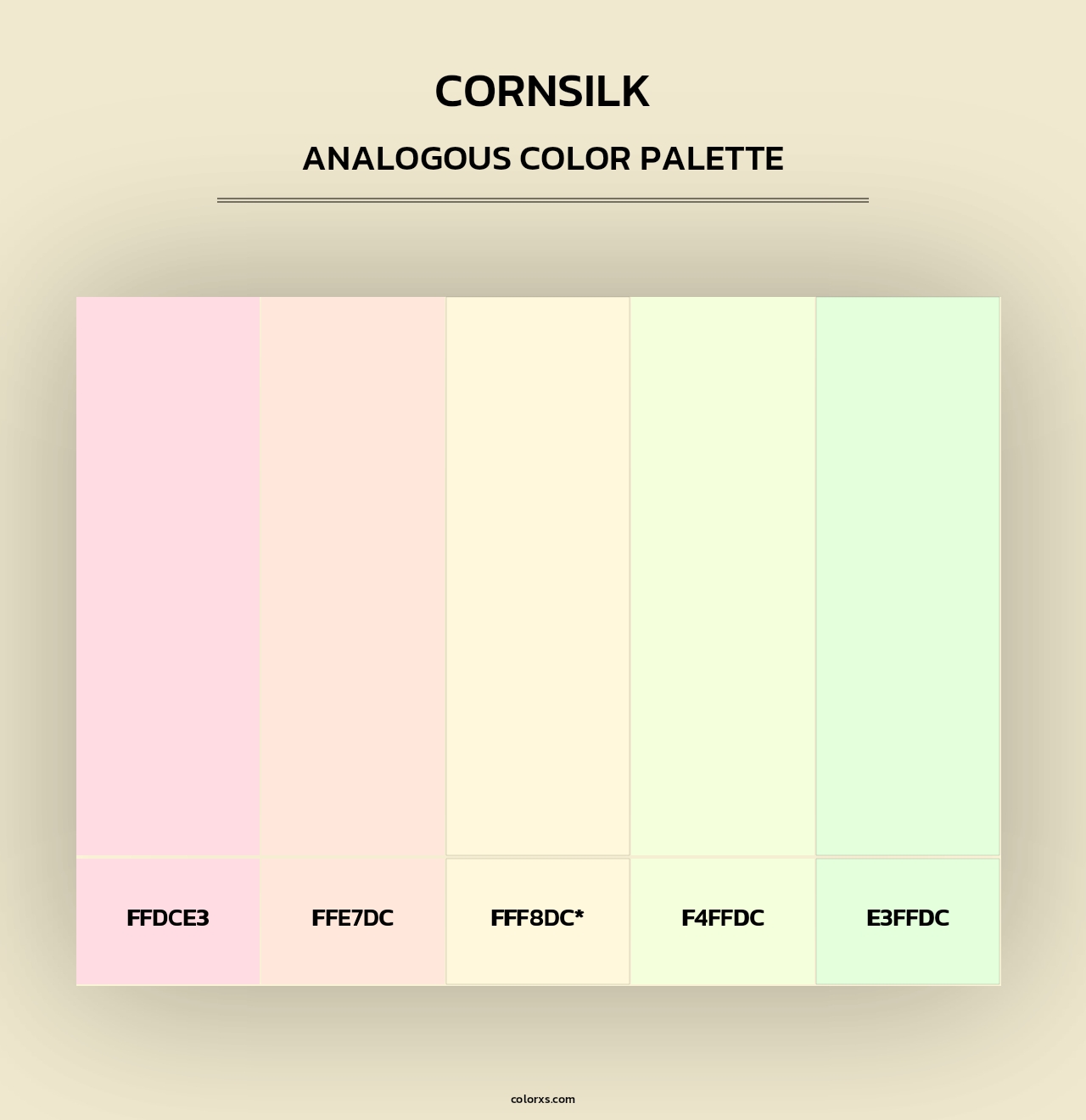 Cornsilk color palettes - colorxs.com