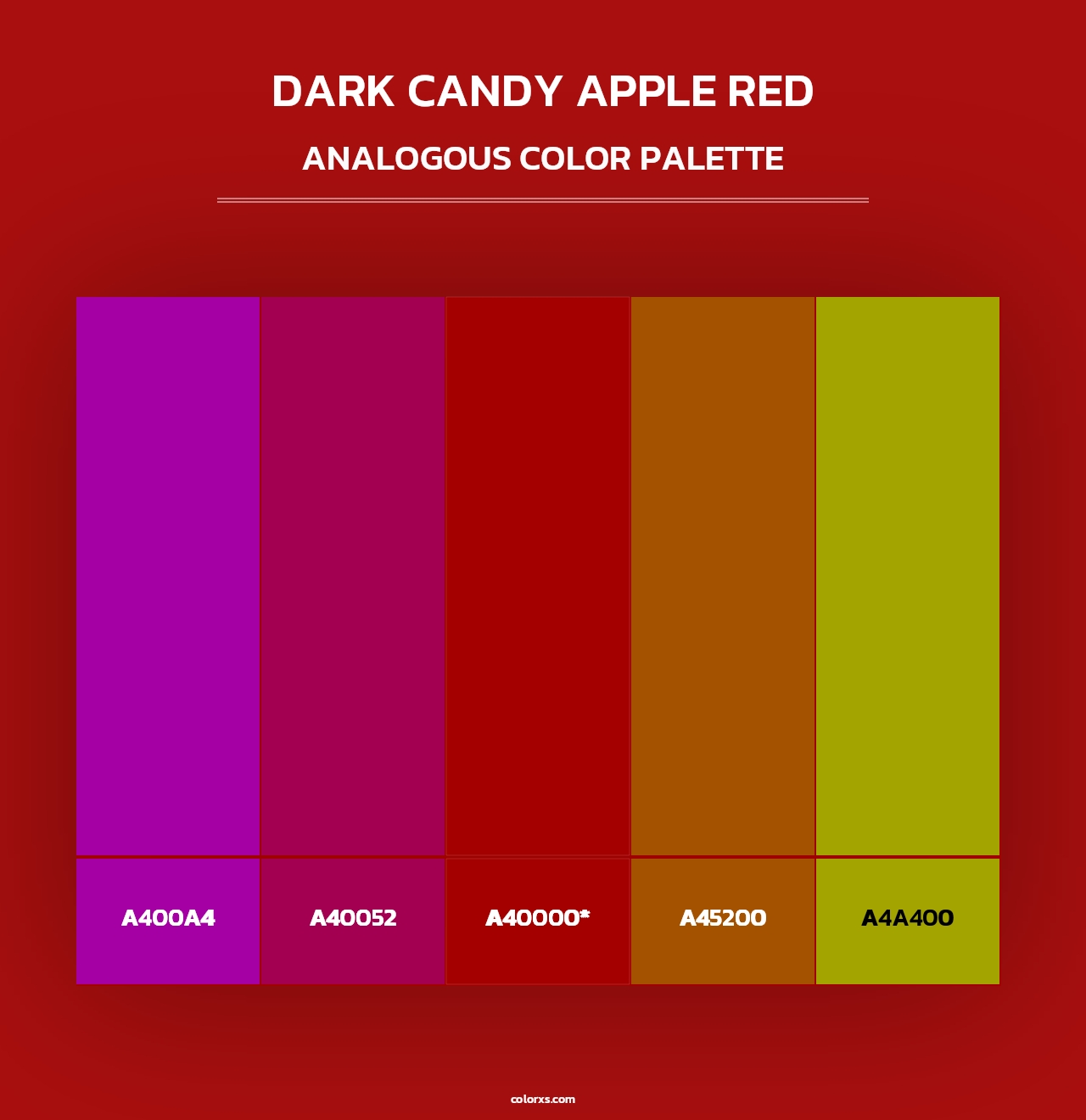 Dark Candy Apple Red color palettes - colorxs.com
