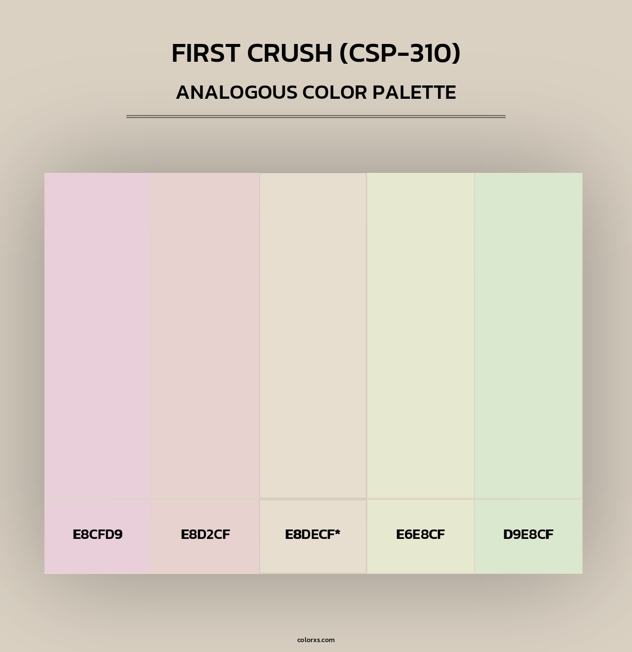 Benjamin Moore First Crush (CSP-310) Paint coordinating colors and ...