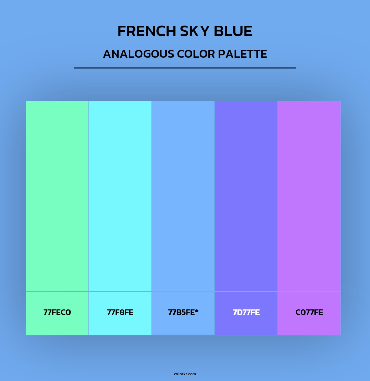 French Sky Blue color palettes - colorxs.com