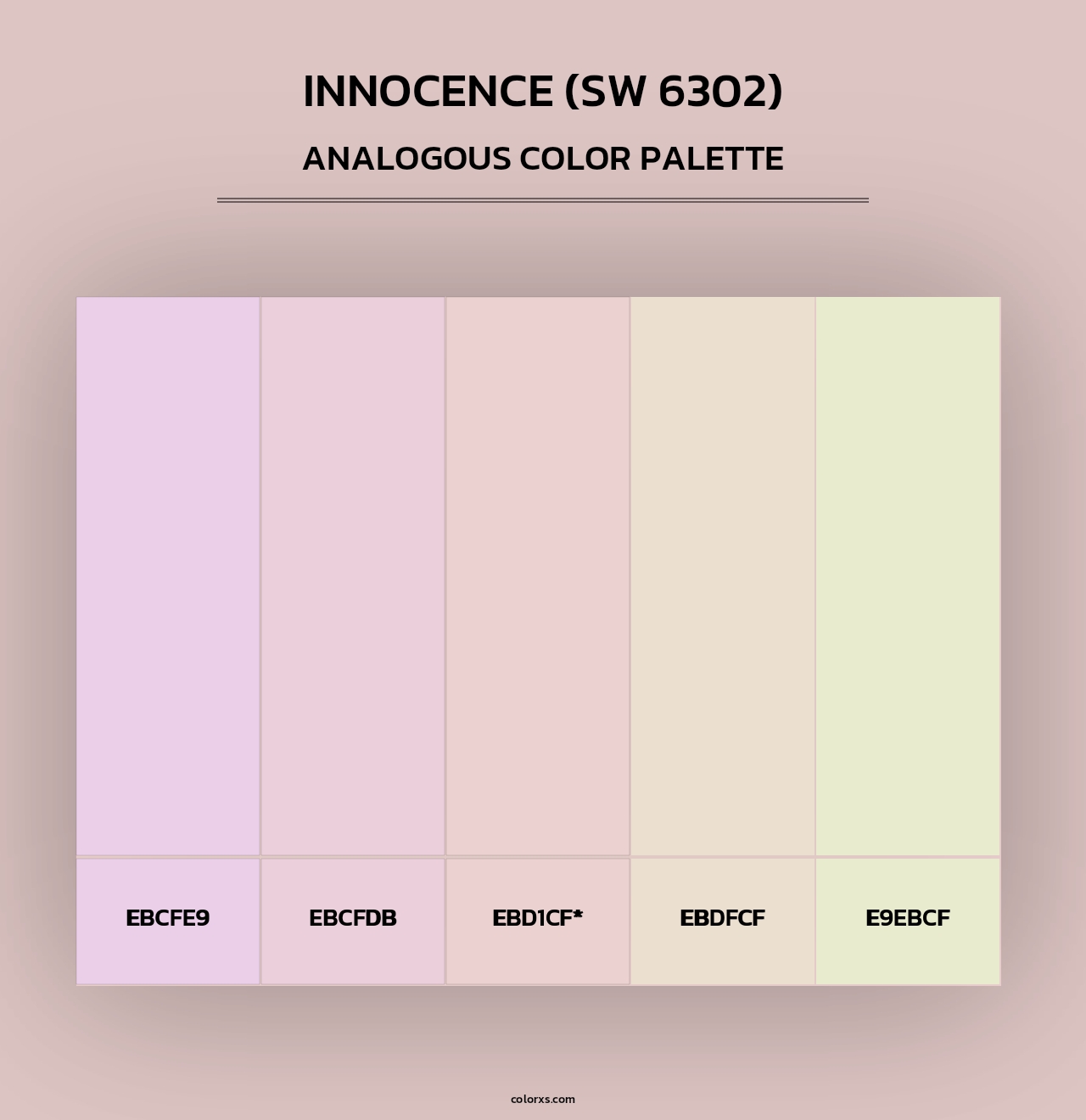Sherwin Williams Innocence (SW 6302) Paint coordinating colors and ...
