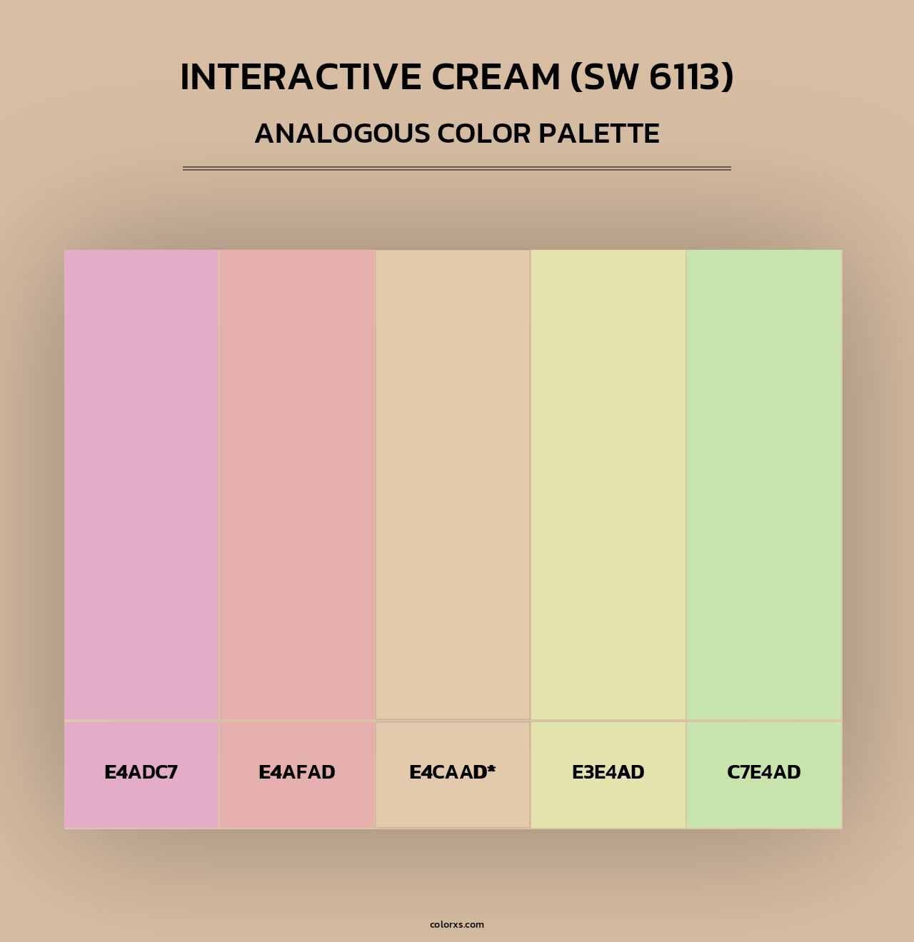 Sherwin Williams Interactive Cream (SW 6113) Paint coordinating colors ...