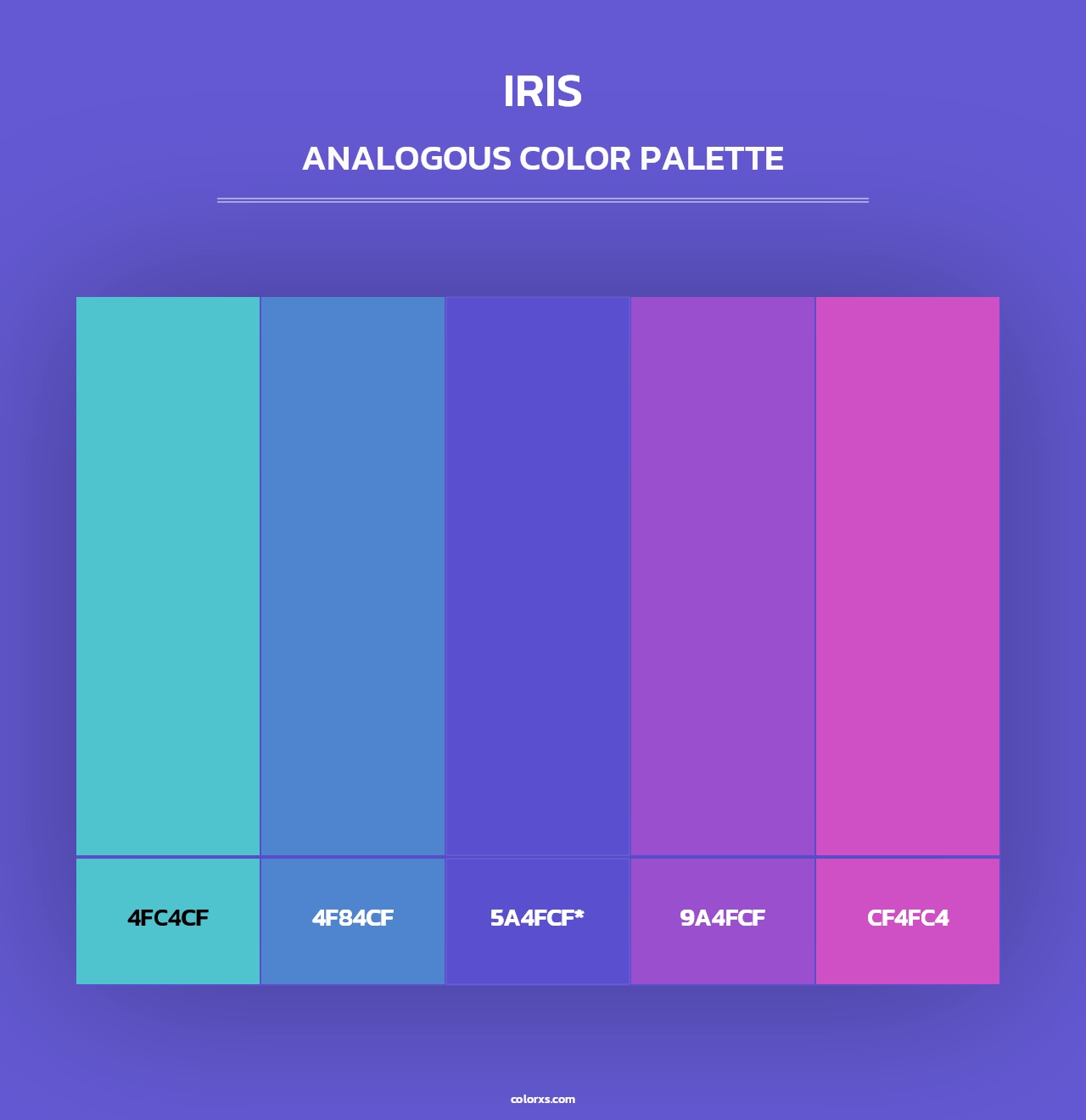 Iris color palettes - colorxs.com