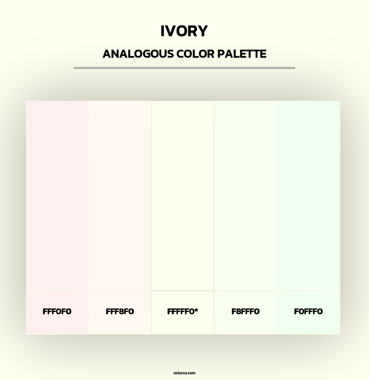 Ivory color palettes - colorxs.com