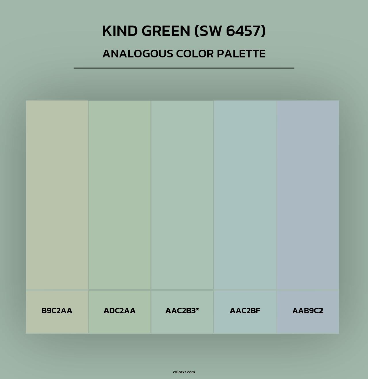 Sherwin Williams Kind Green (SW 6457) Paint coordinating colors and ...