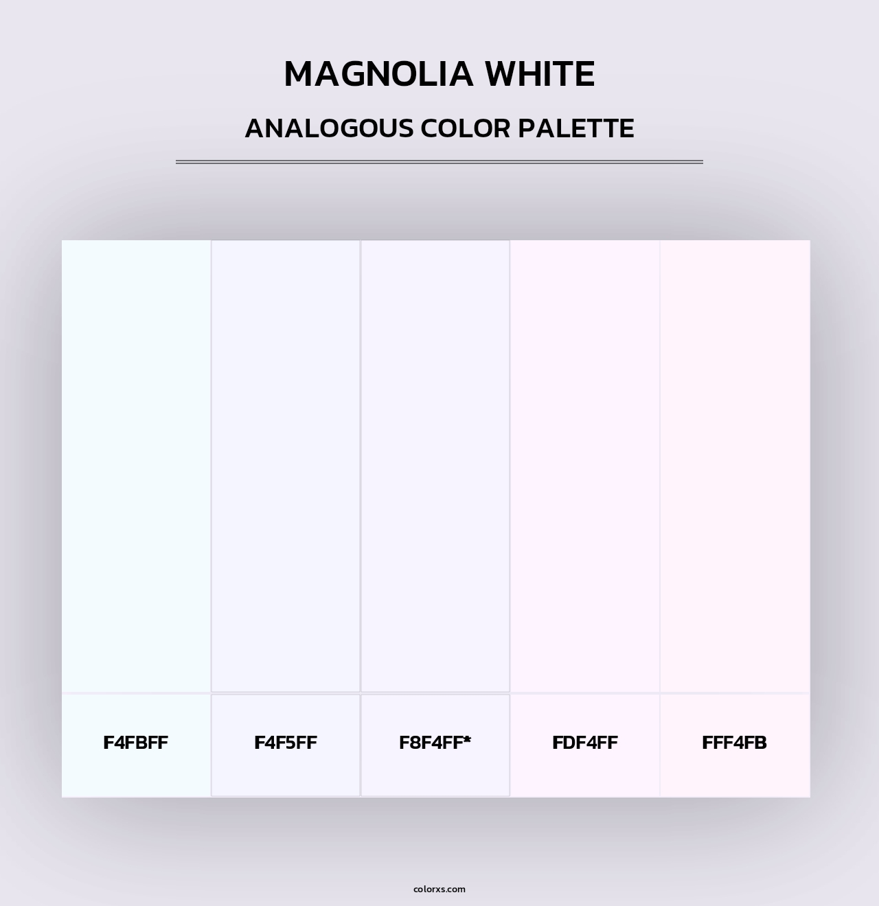 Magnolia White color palettes - colorxs.com