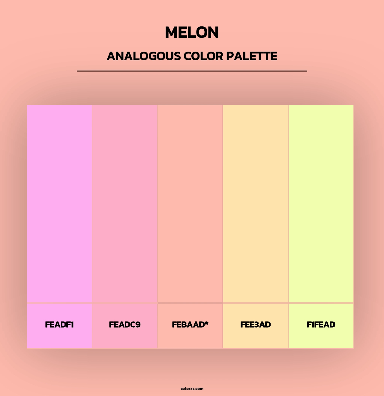 Melon color palettes - colorxs.com