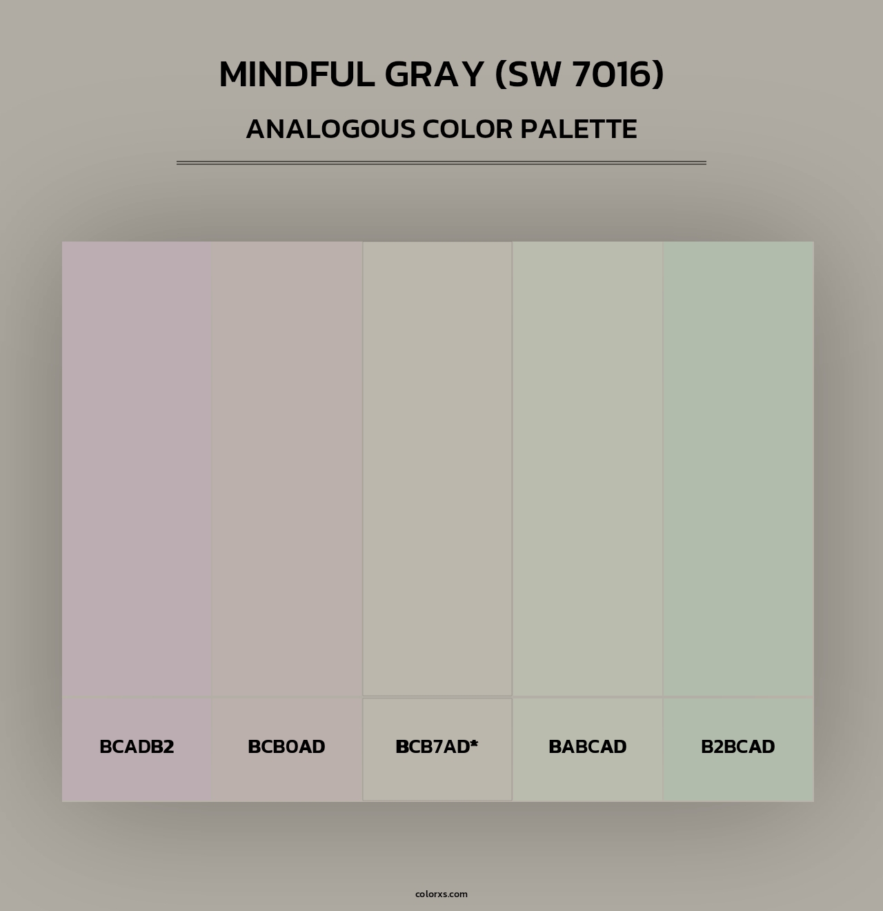 Sherwin Williams Mindful Gray (SW 7016) Paint coordinating colors and ...