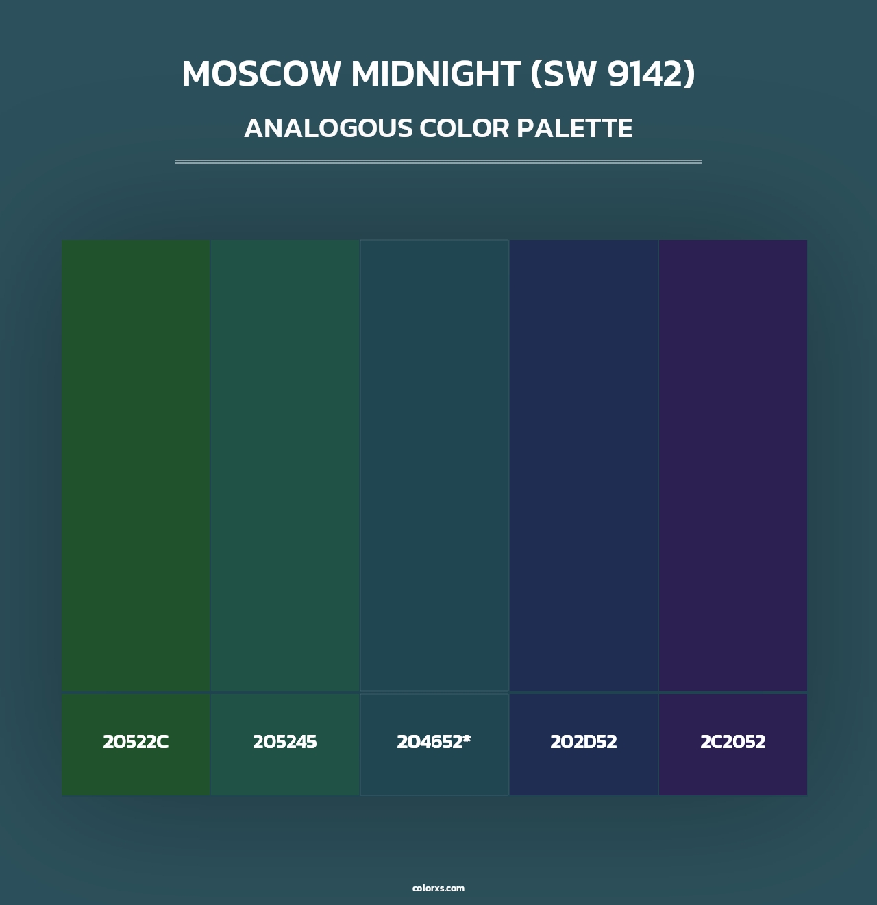 Sherwin Williams Moscow Midnight (SW 9142) Paint coordinating colors ...