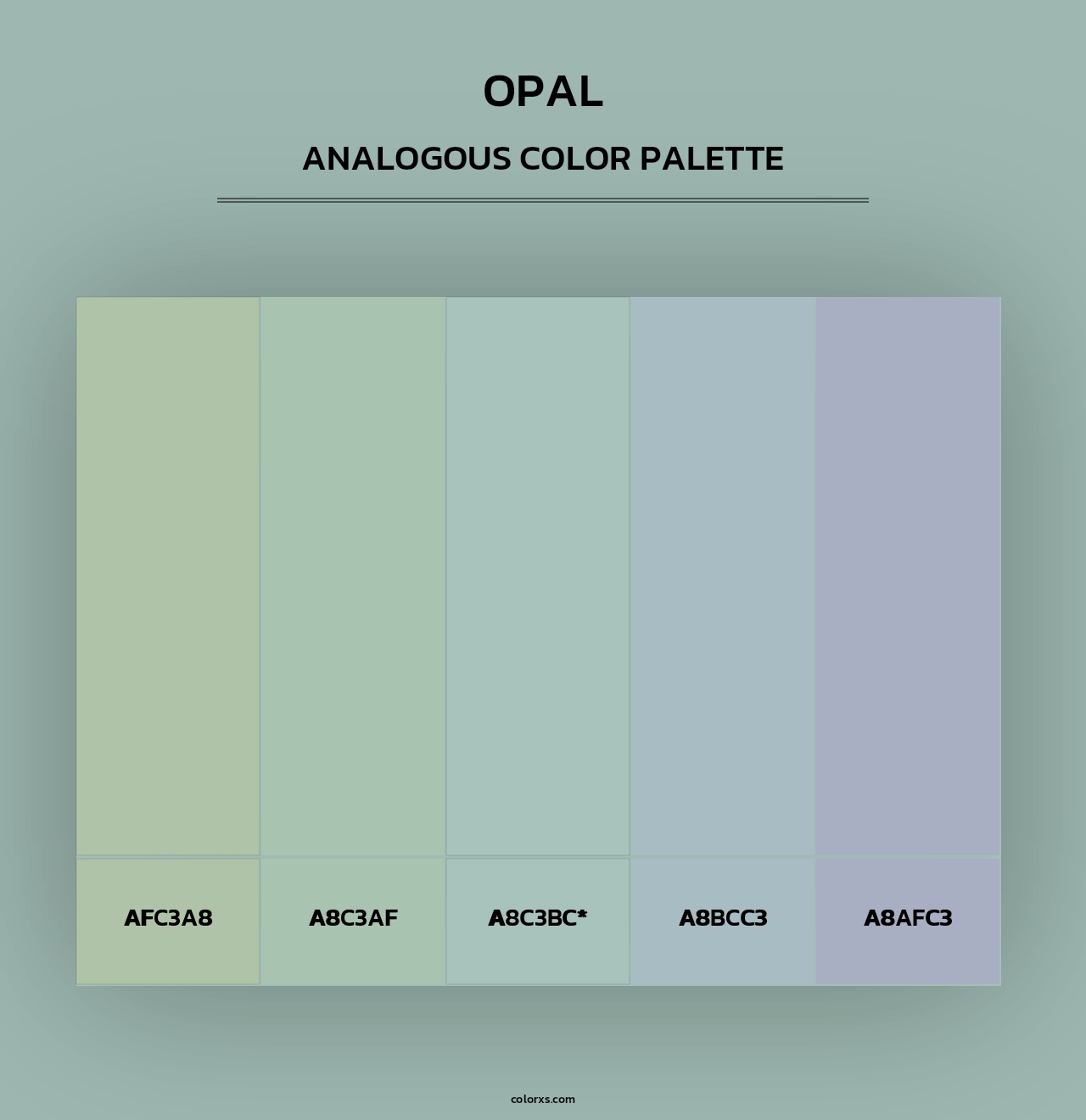 Opal color palettes - colorxs.com