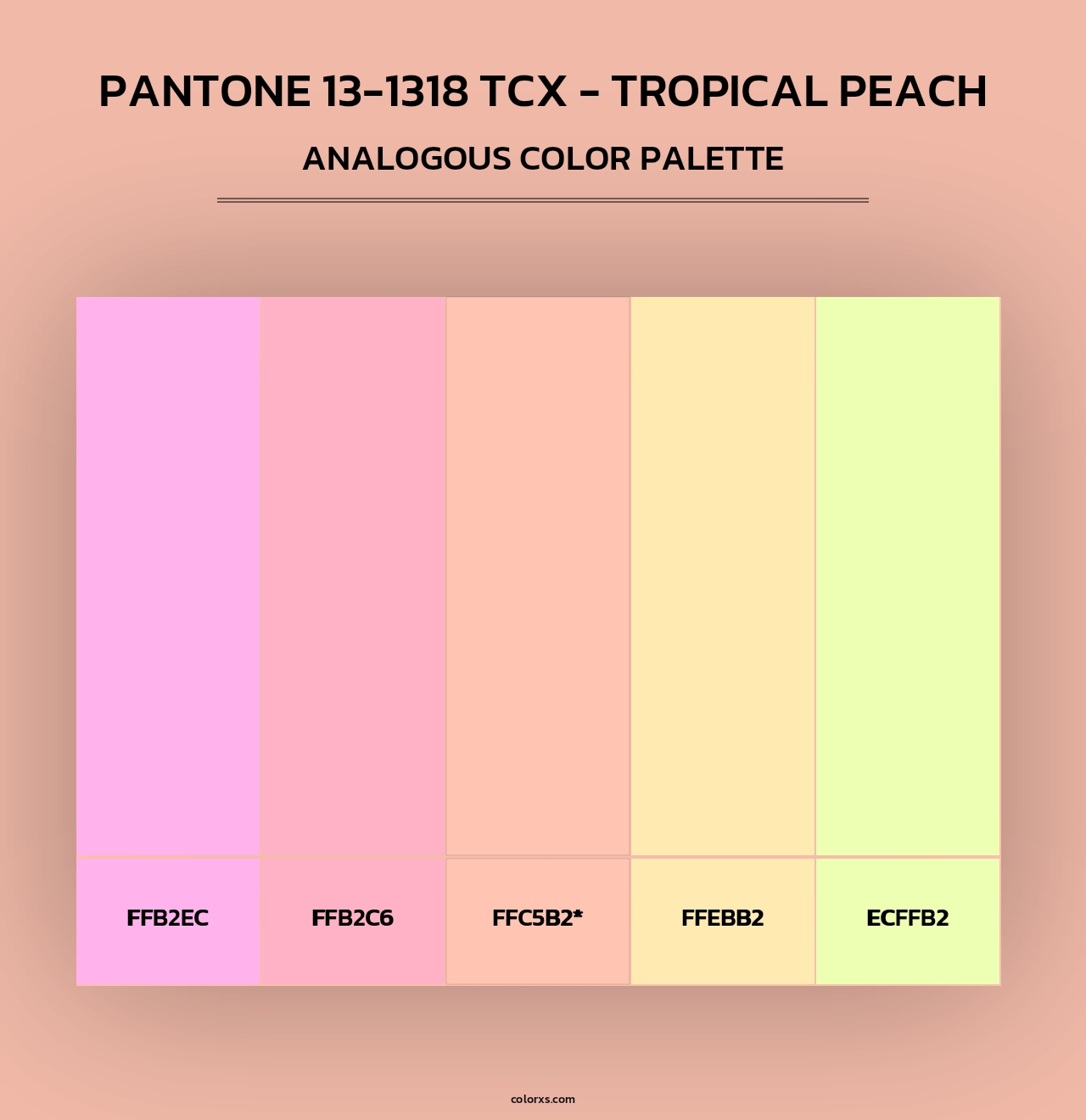 PANTONE 13-1318 TCX - Tropical Peach color palettes - colorxs.com