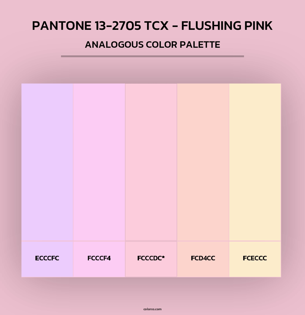 PANTONE 13-2705 TCX - Flushing Pink color palettes - colorxs.com