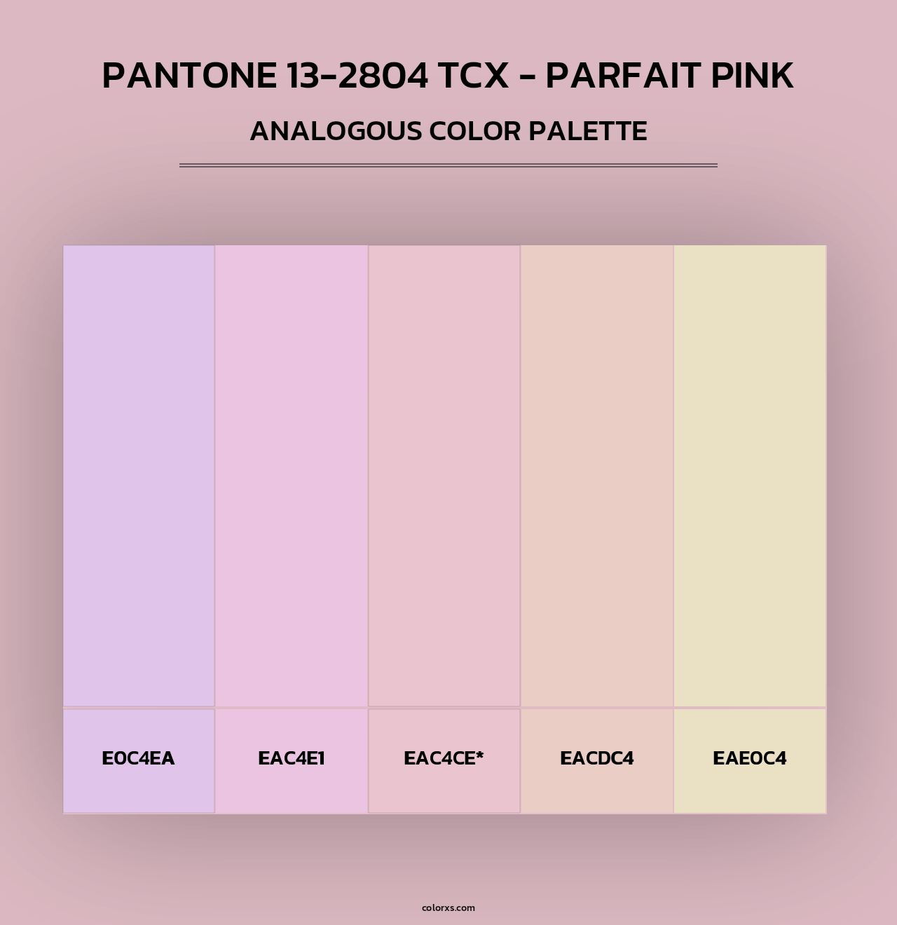 Pantone 13-2804 TCX - Parfait Pink color palettes - colorxs.com