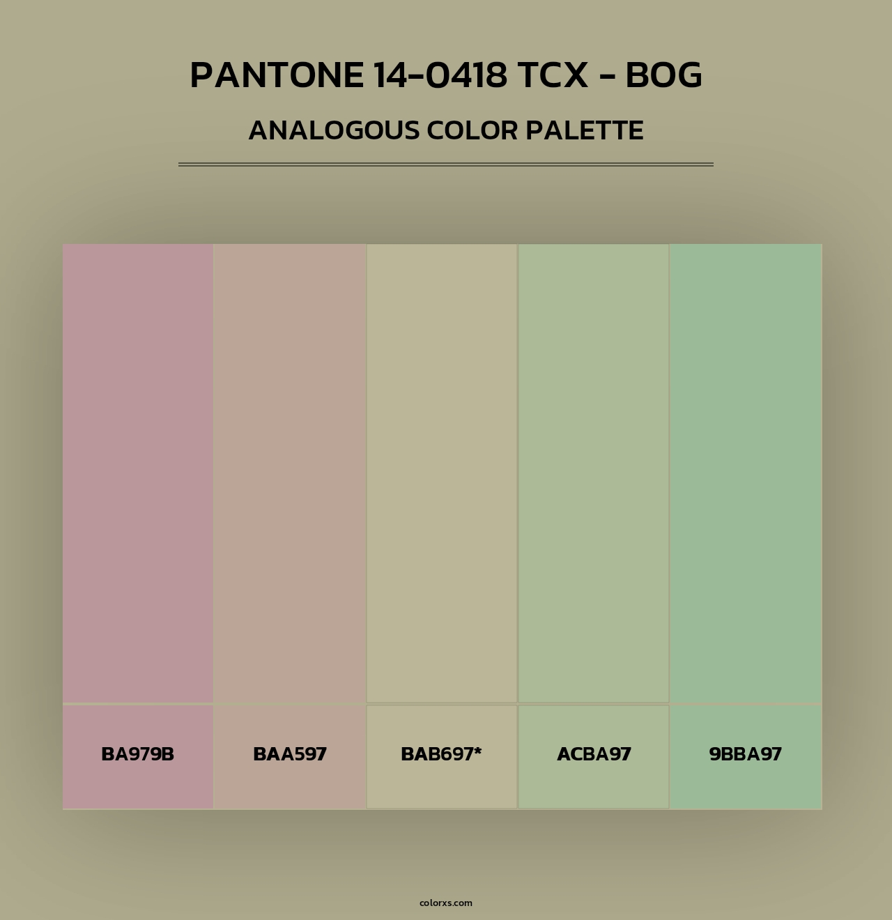 PANTONE 14-0418 TCX - Bog color palettes - colorxs.com