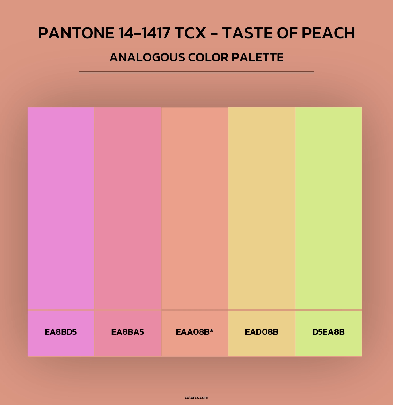 PANTONE 14-1417 TCX - Taste of Peach color palettes - colorxs.com