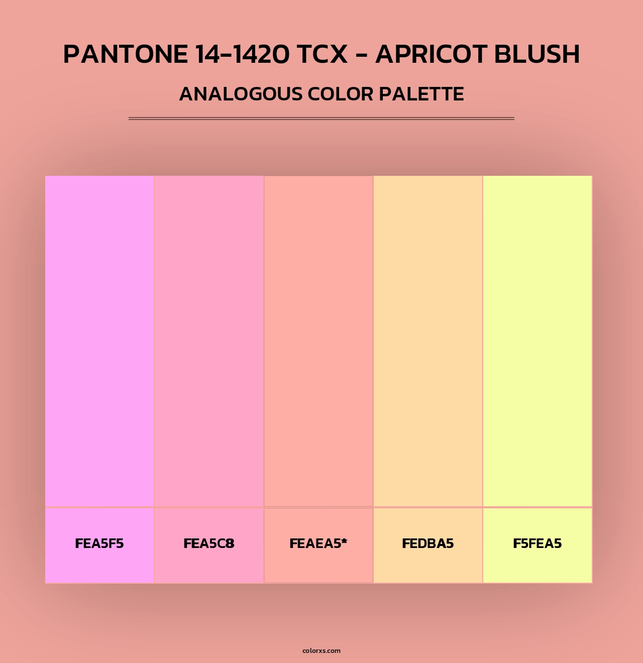 PANTONE 14-1420 TCX - Apricot Blush color palettes - colorxs.com