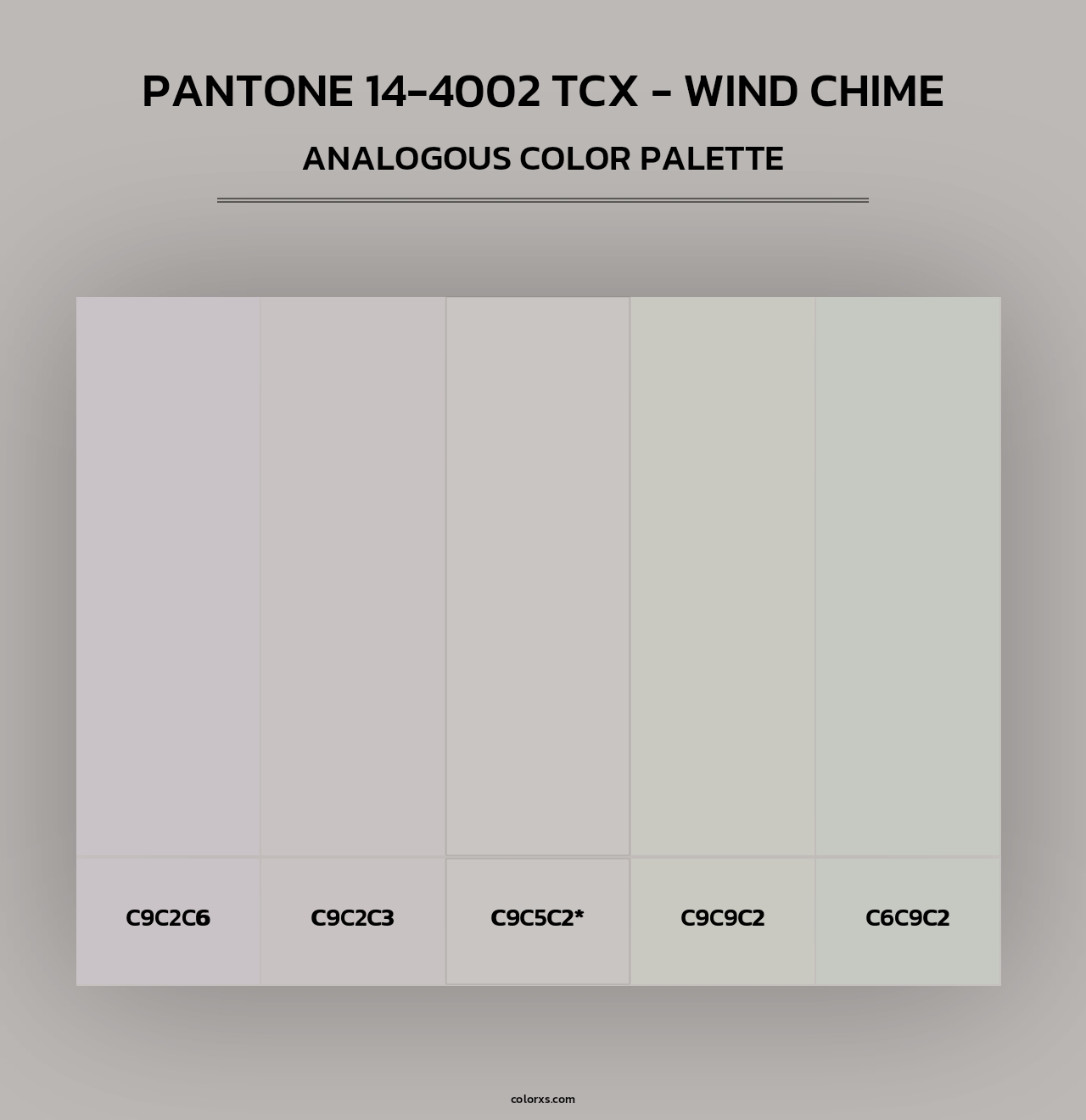 PANTONE 14-4002 TCX - Wind Chime color palettes - colorxs.com