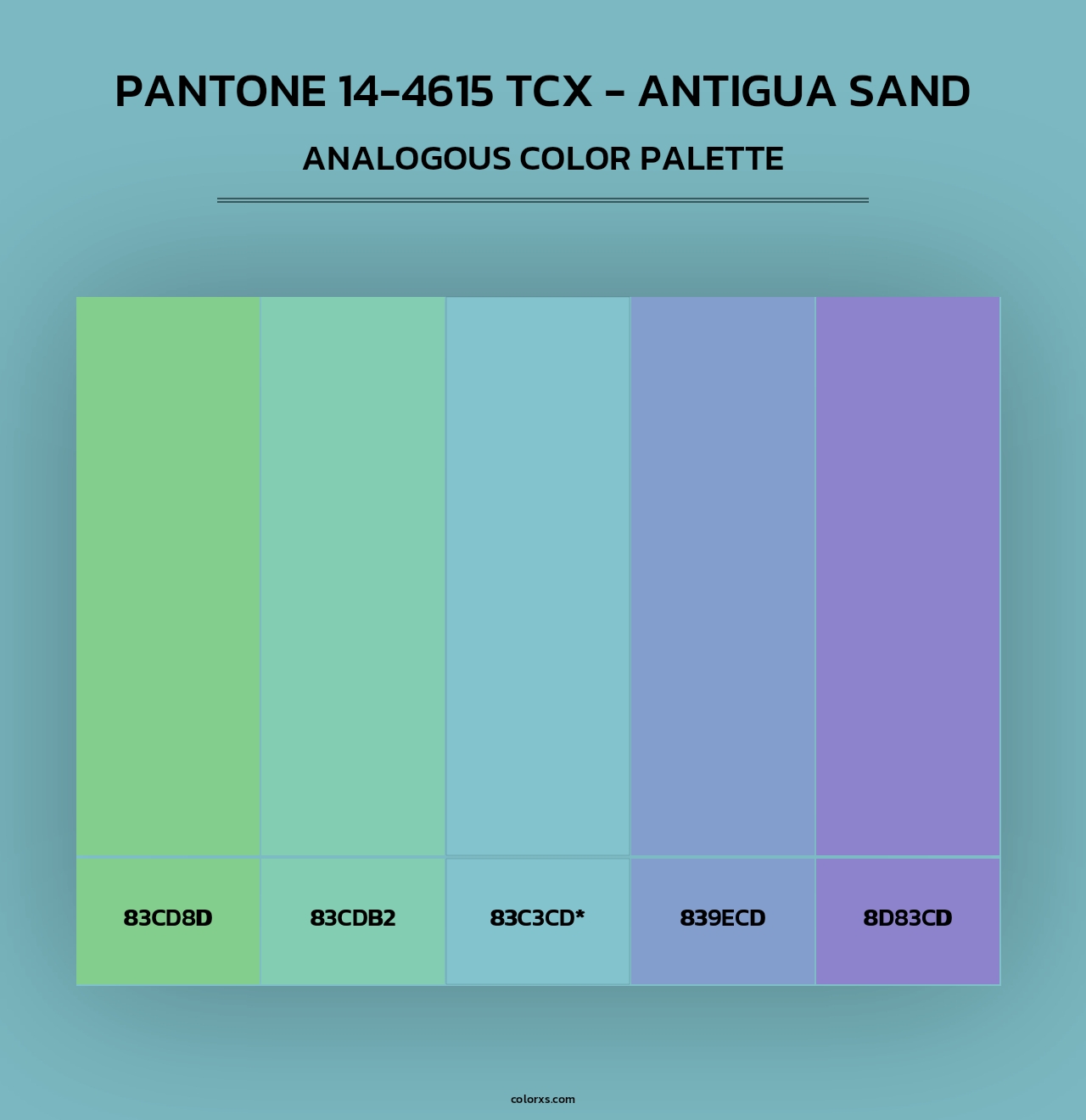 Pantone 14-4615 TCX - Antigua Sand color palettes - colorxs.com