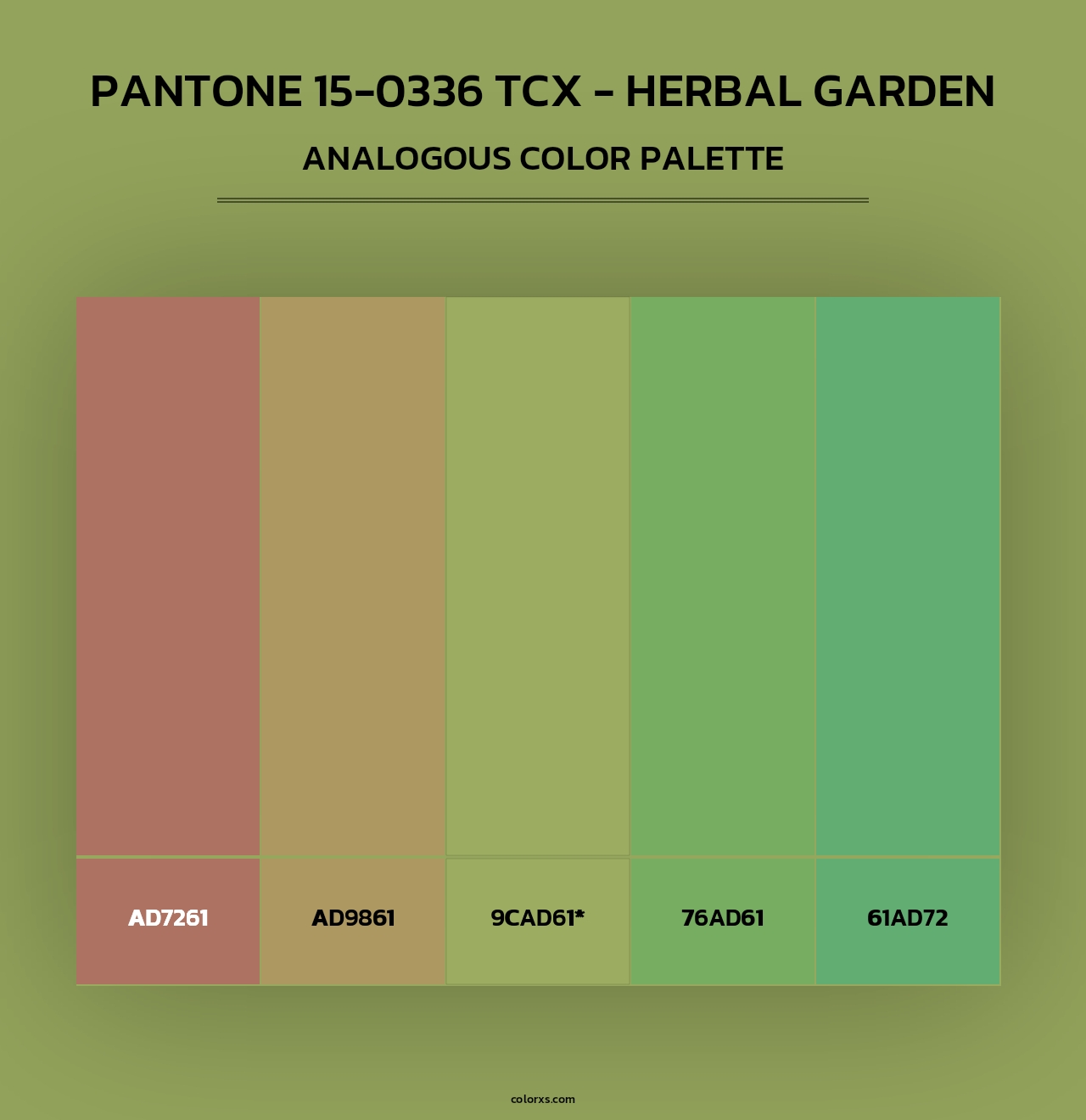 PANTONE 15-0336 TCX - Herbal Garden color palettes - colorxs.com