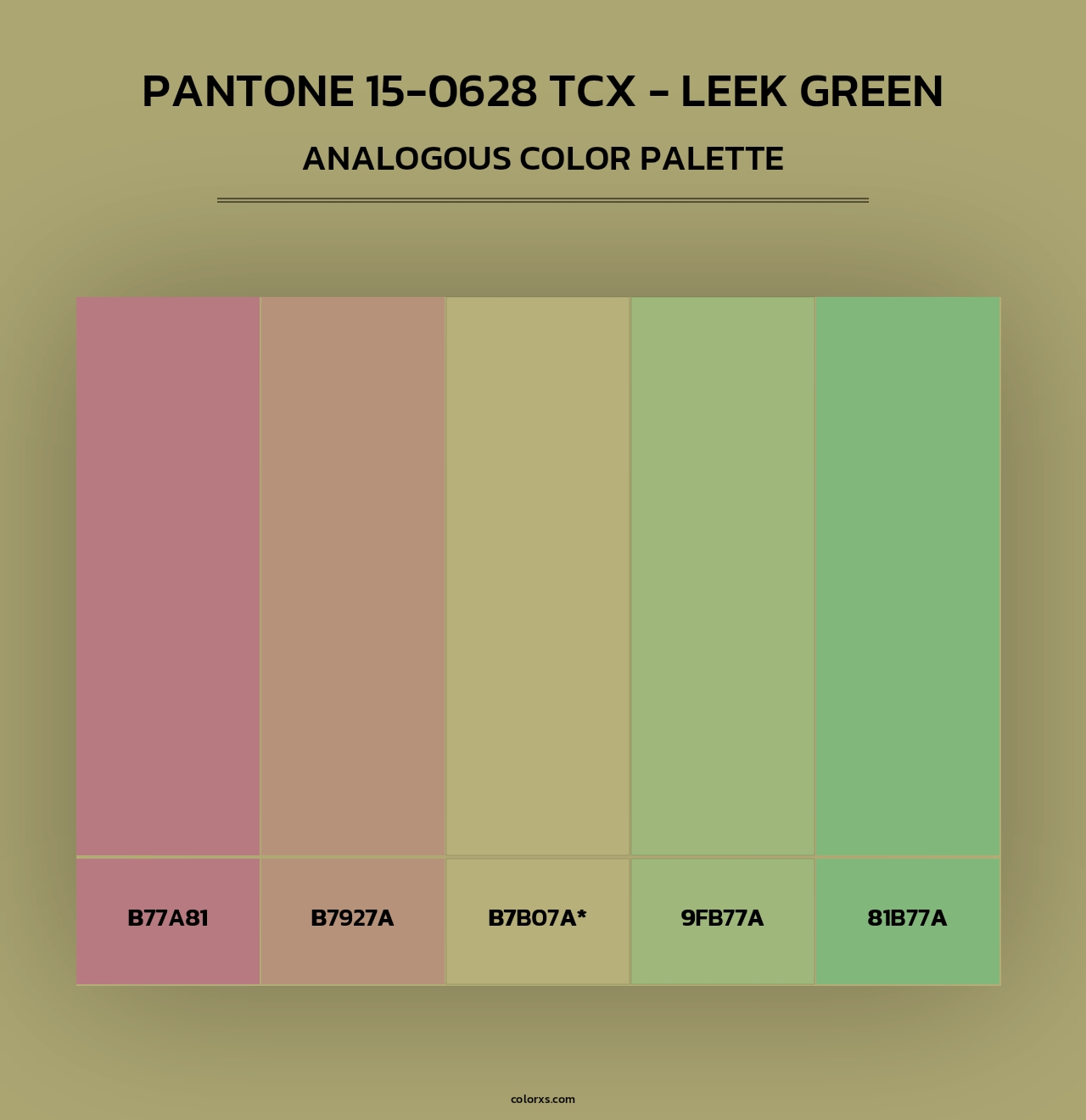 PANTONE 15-0628 TCX - Leek Green color palettes - colorxs.com