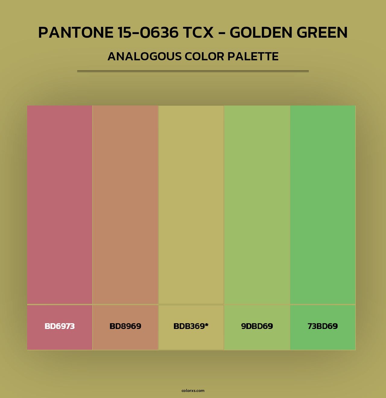 PANTONE 15-0636 TCX - Golden Green color palettes - colorxs.com