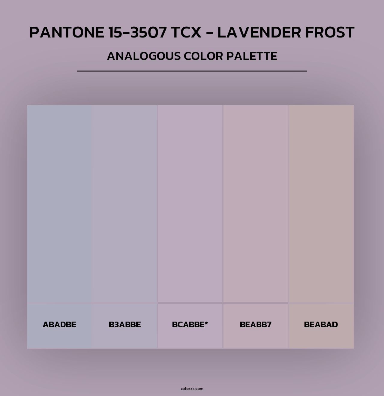 PANTONE 15-3507 TCX - Lavender Frost color palettes - colorxs.com