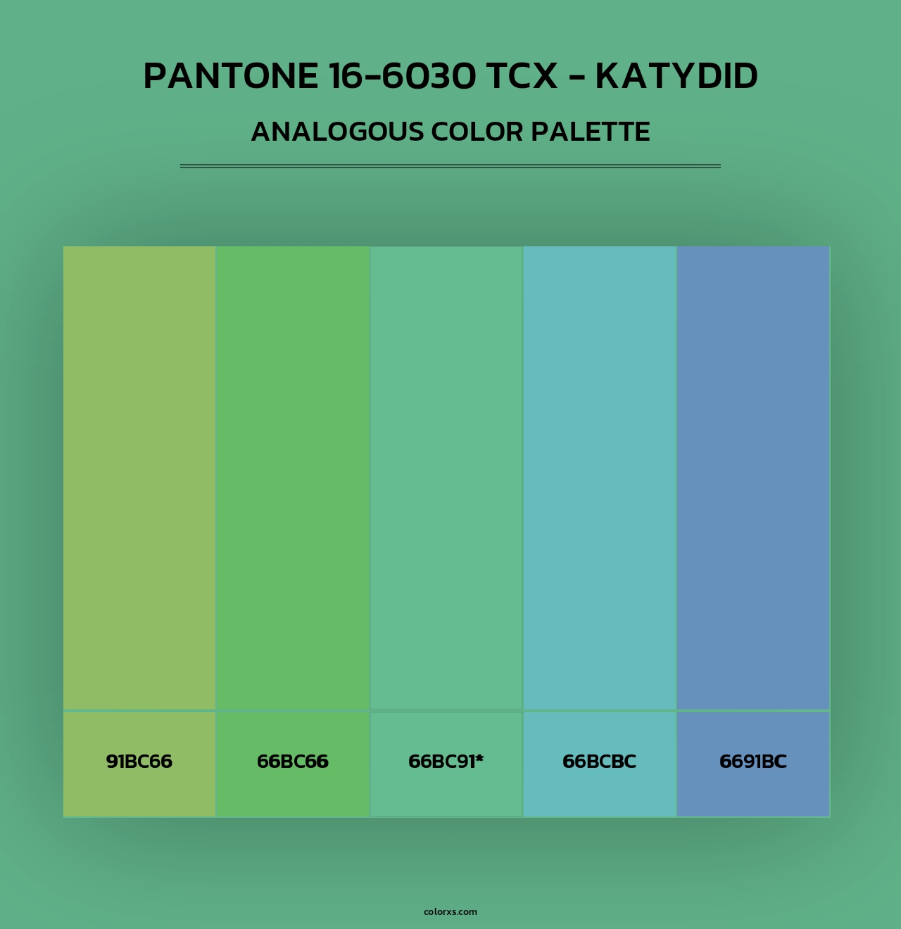 PANTONE 16-6030 TCX - Katydid color palettes - colorxs.com